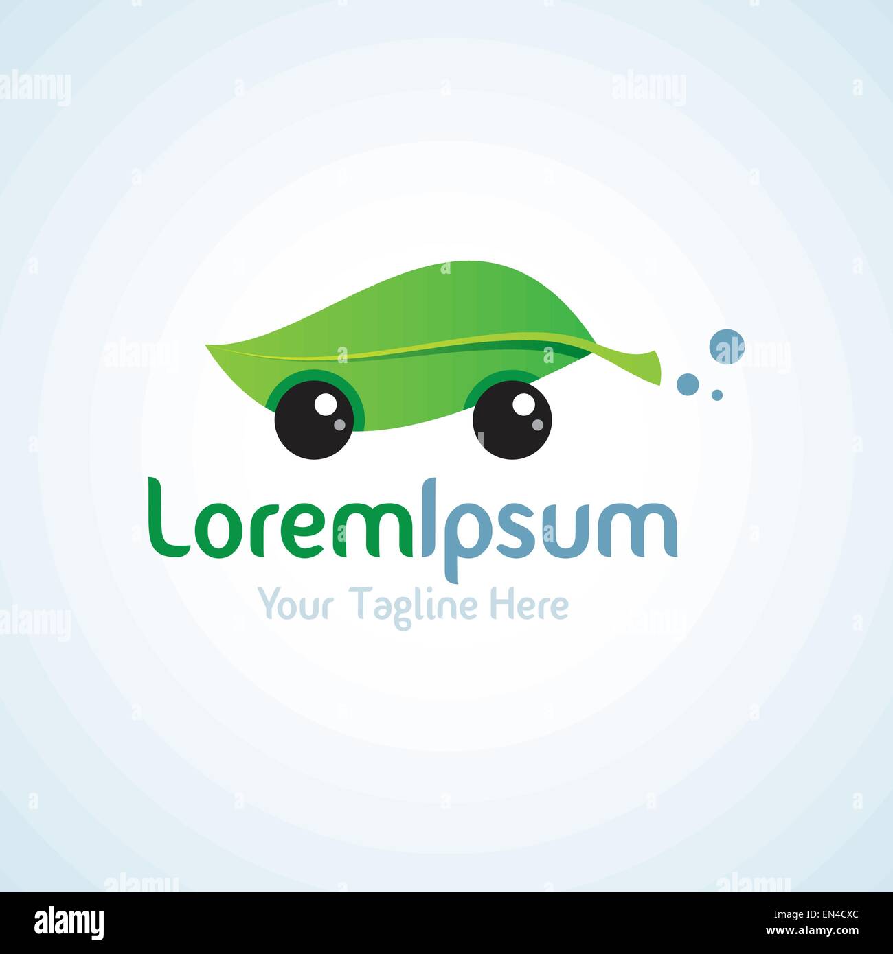Green leaf car energy icon simple elements logo Stock Vector Image ...
