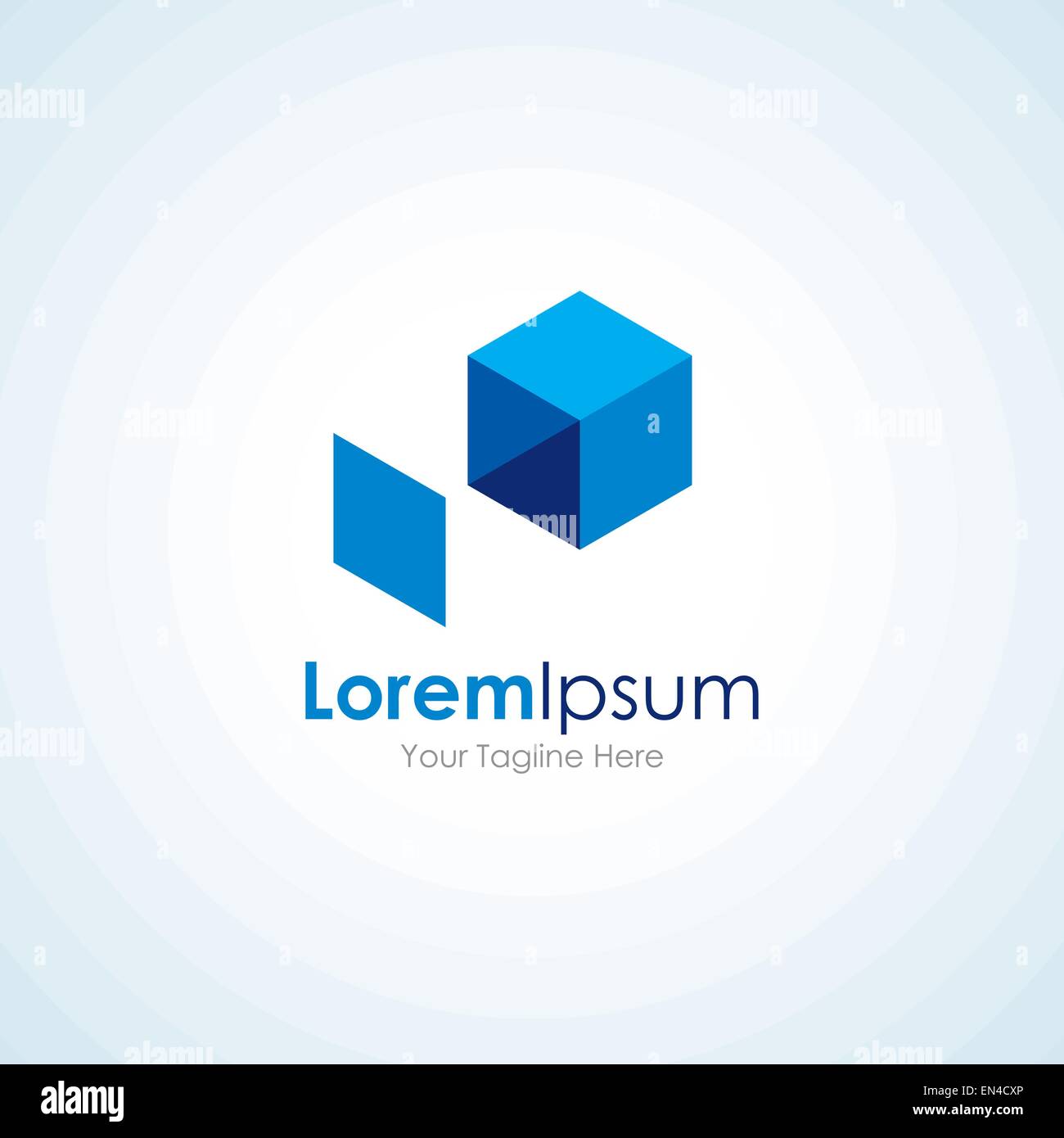 Extend your idea blue box icon simple elements logo Stock Vector Image ...