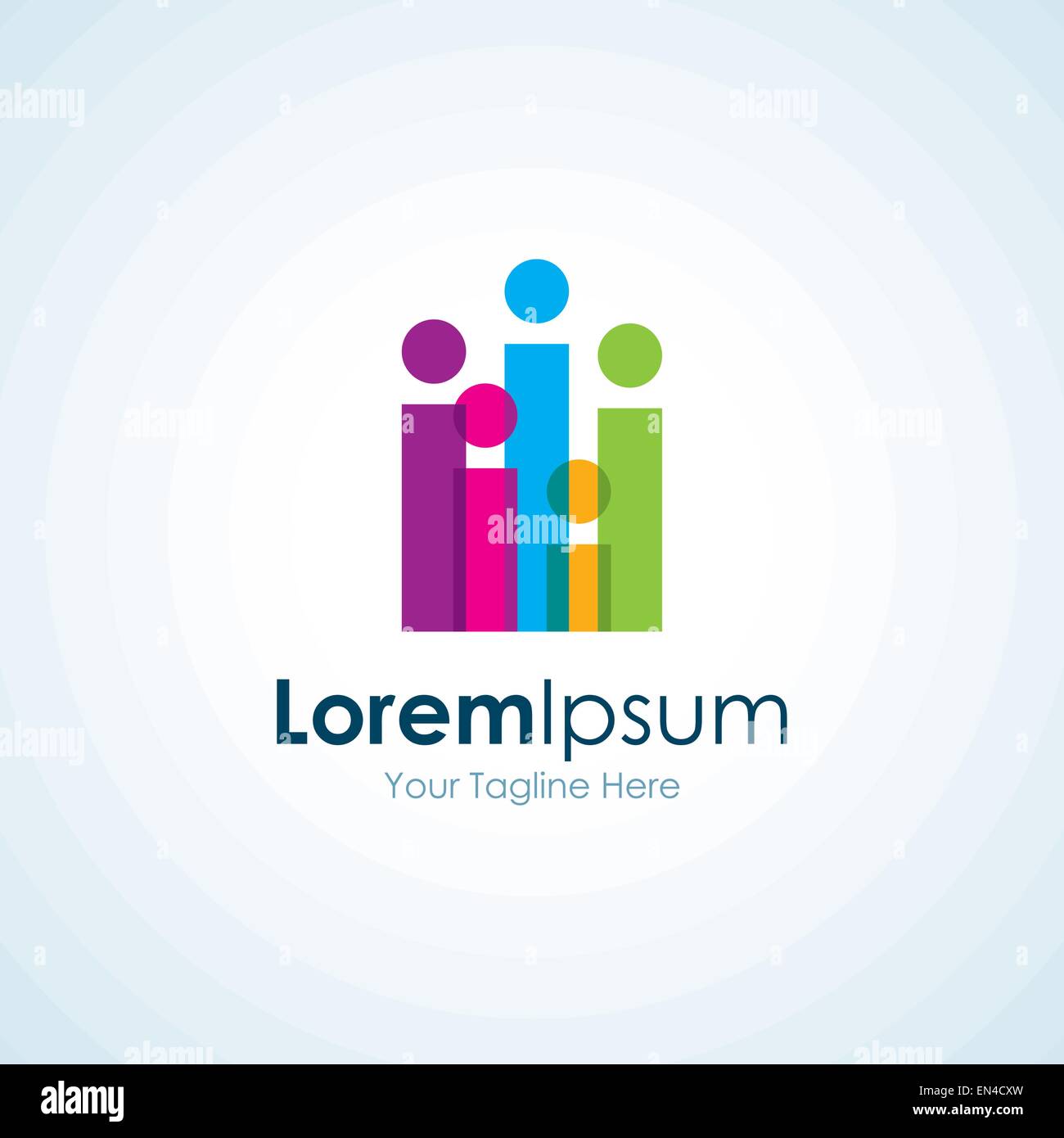 Family group colorful icon simple elements logo Stock Vector Image ...