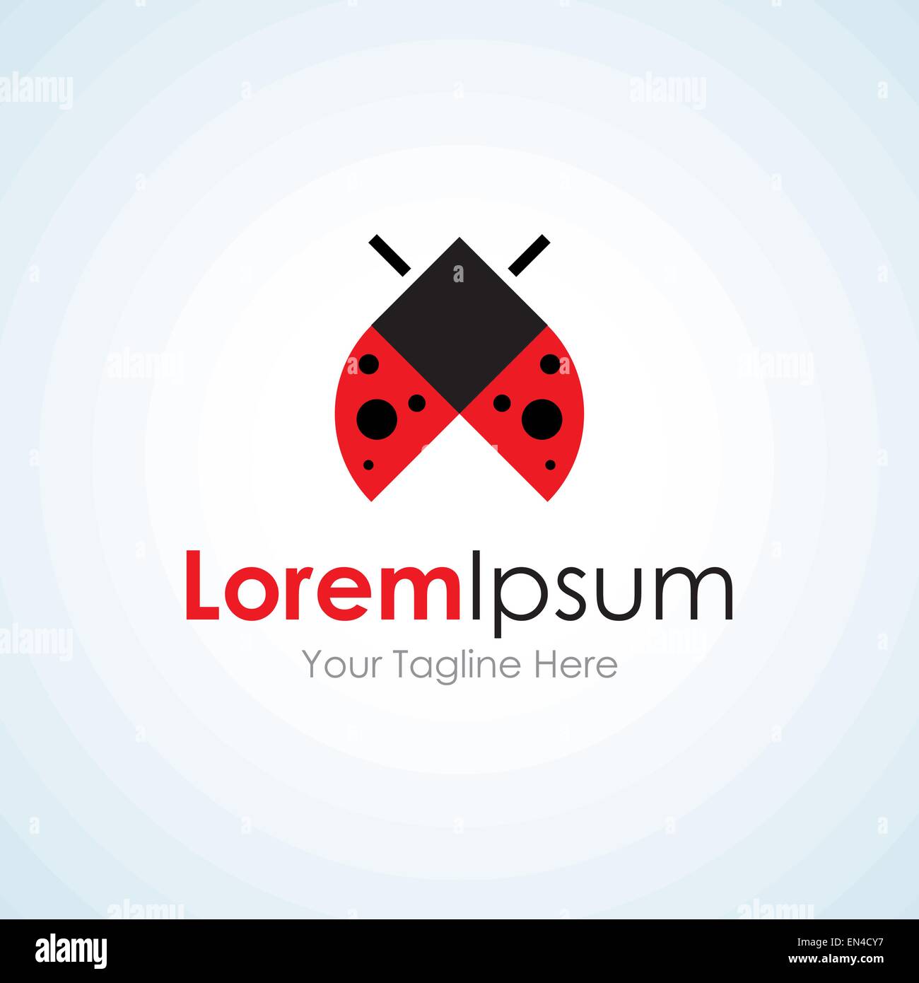 Beautiful red ladybug flight icon simple elements logo Stock Vector ...