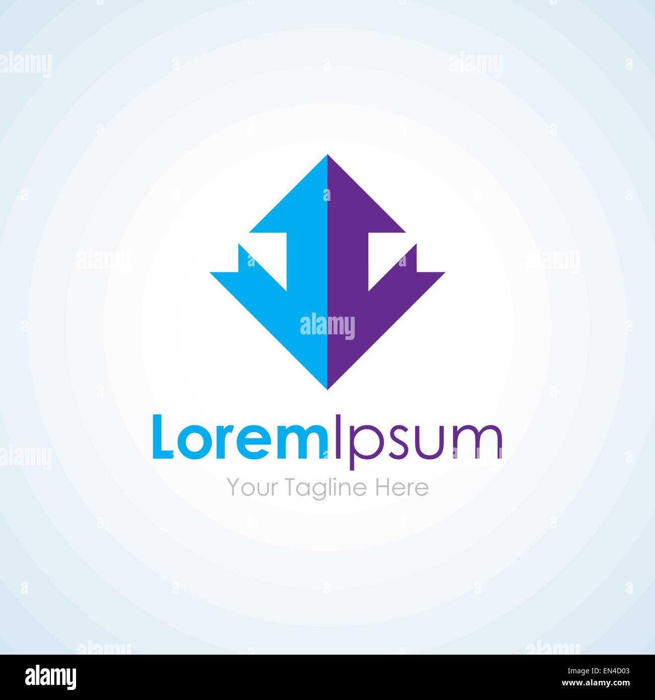 Capital progress blue arrow icon simple elements logo Stock Vector ...
