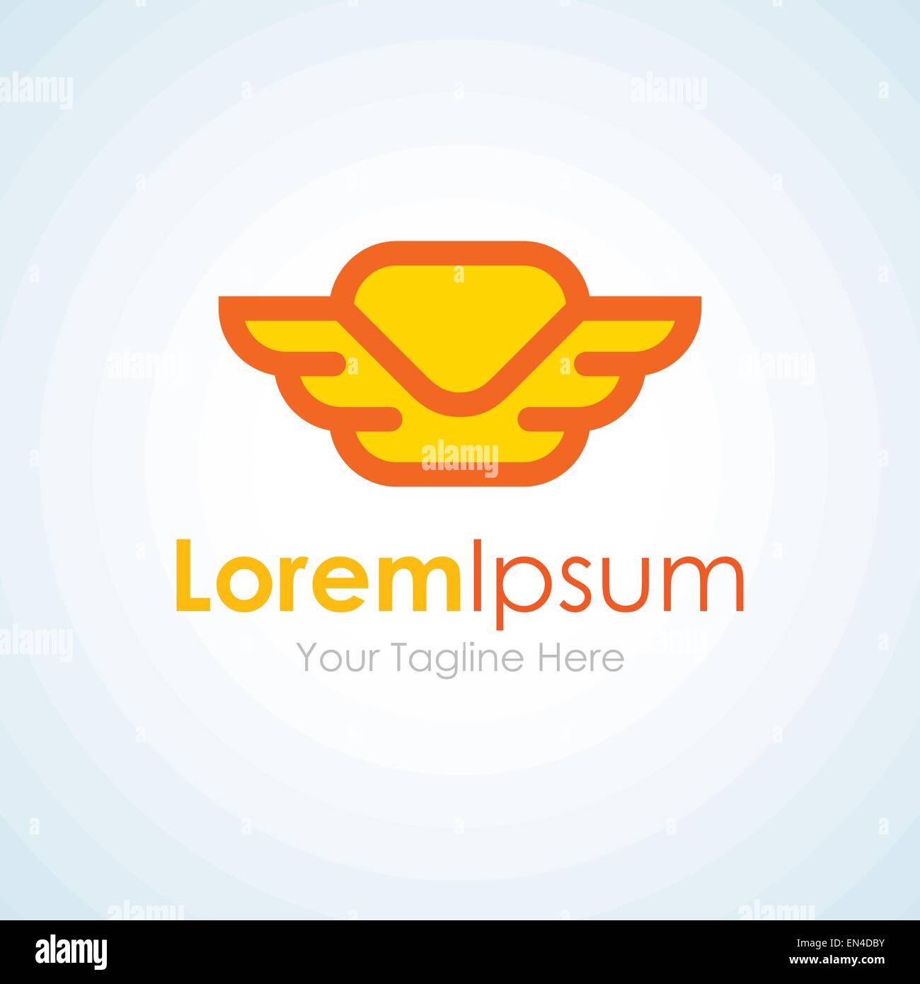 Golden angel wings global symbol concept elements icon logo Stock ...