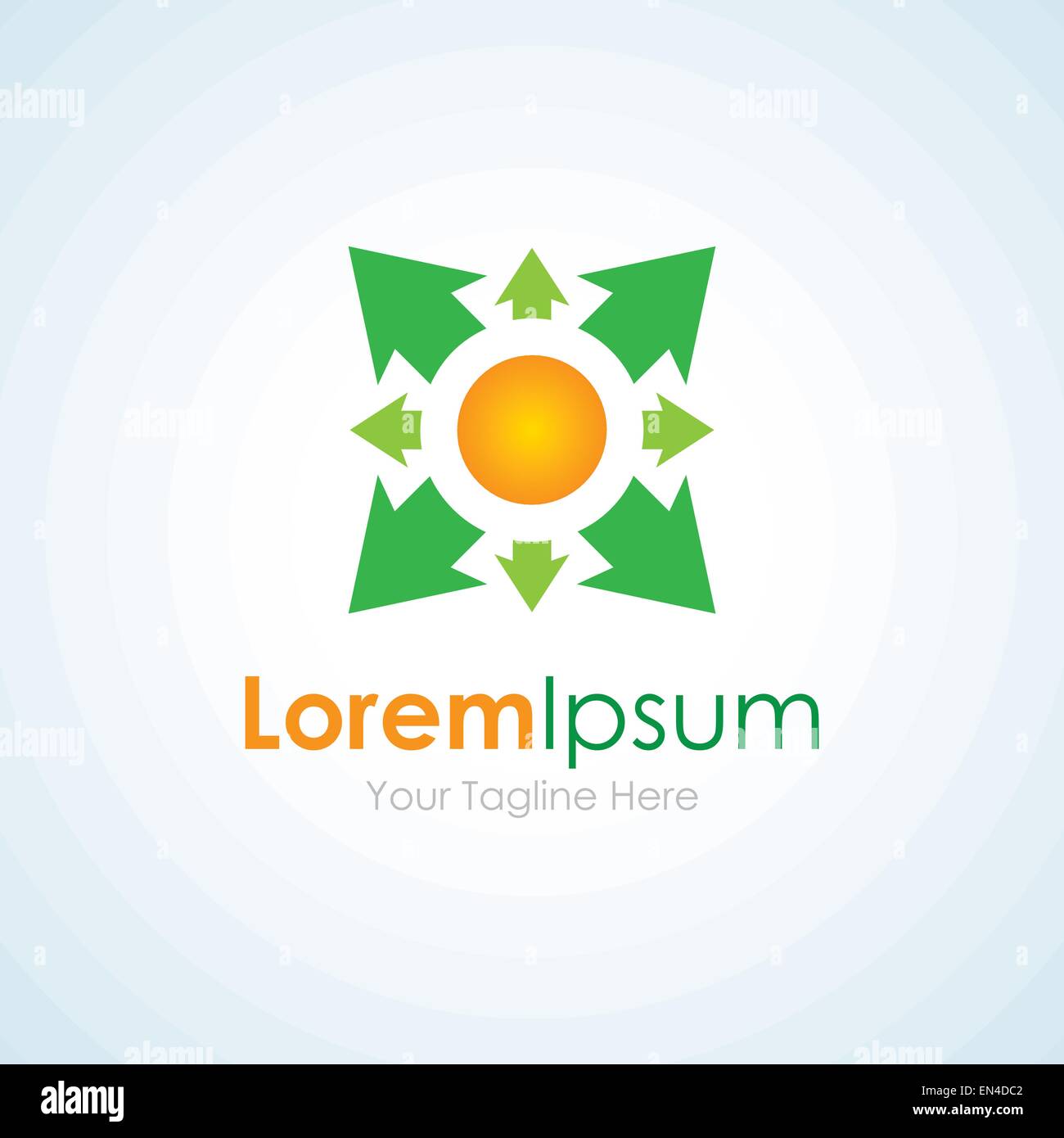 Expand your business impact green arrows concept elements icon logo ...