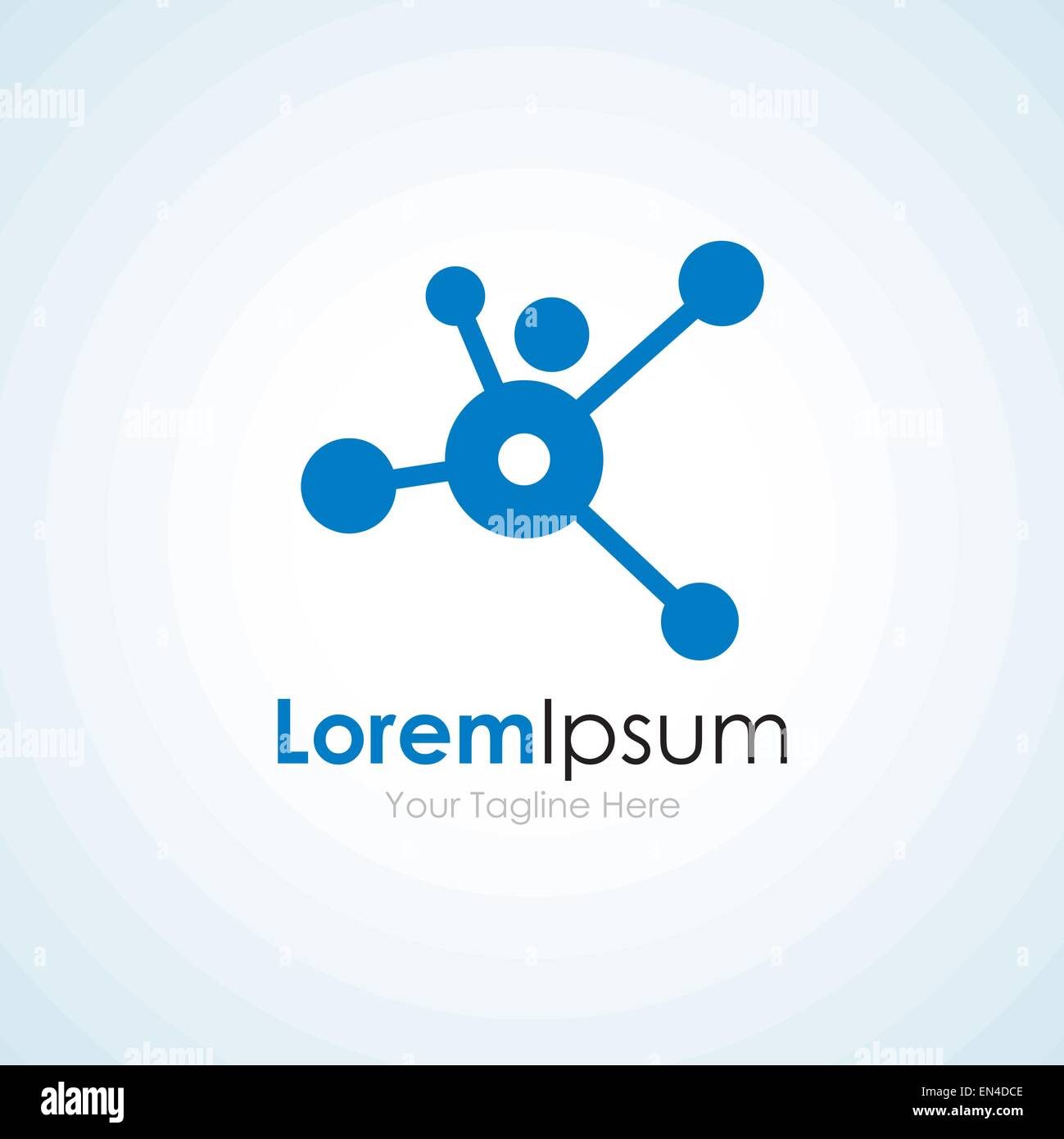 Dots connected future tech man branches concept elements icon logo ...