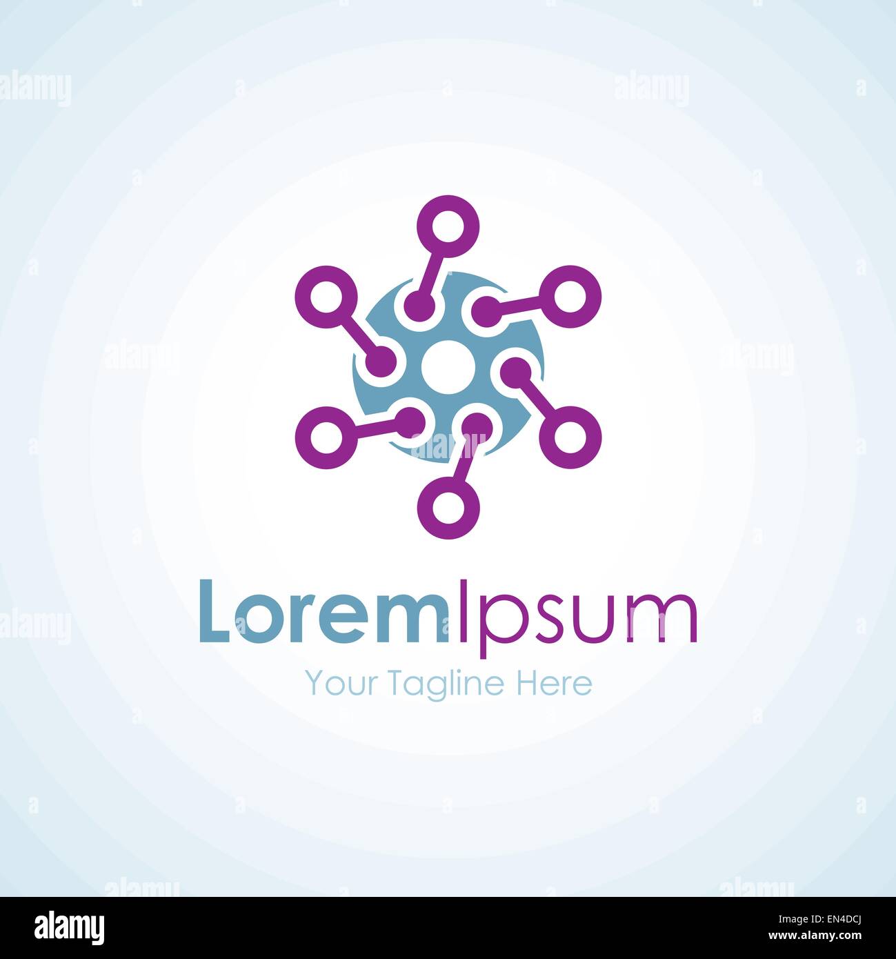 Future technology branch integrated circle concept elements icon logo ...