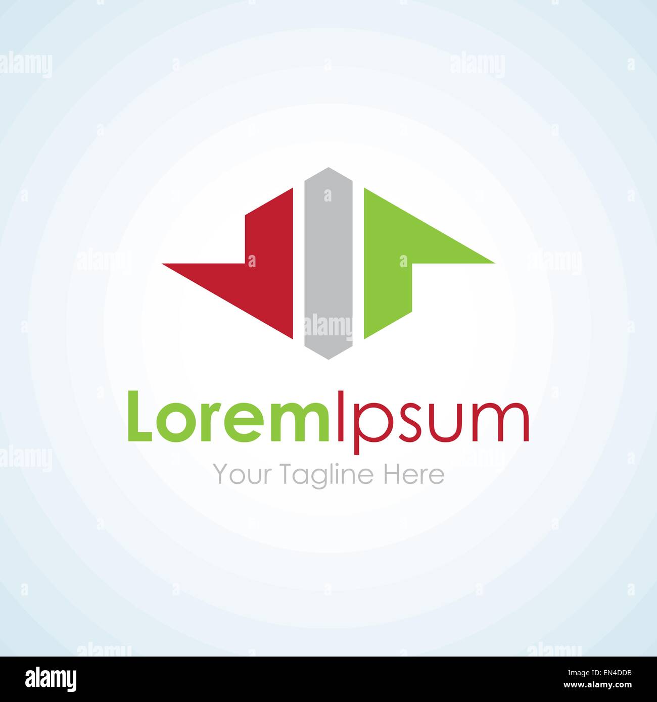 Finance modern green red arrow graph concept elements icon logo Stock ...