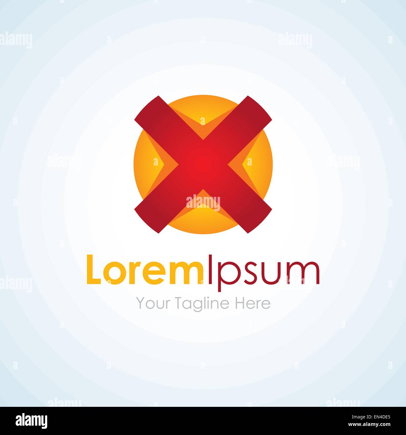 Big red x button rejection bussiness element icon logo Stock Vector ...