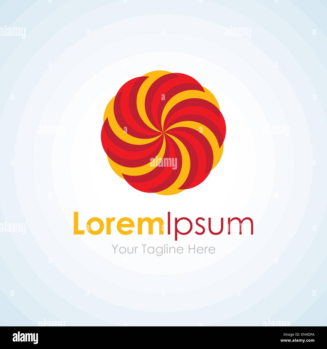 Yellow red swirl ornament lollipop business element icon logo Stock ...