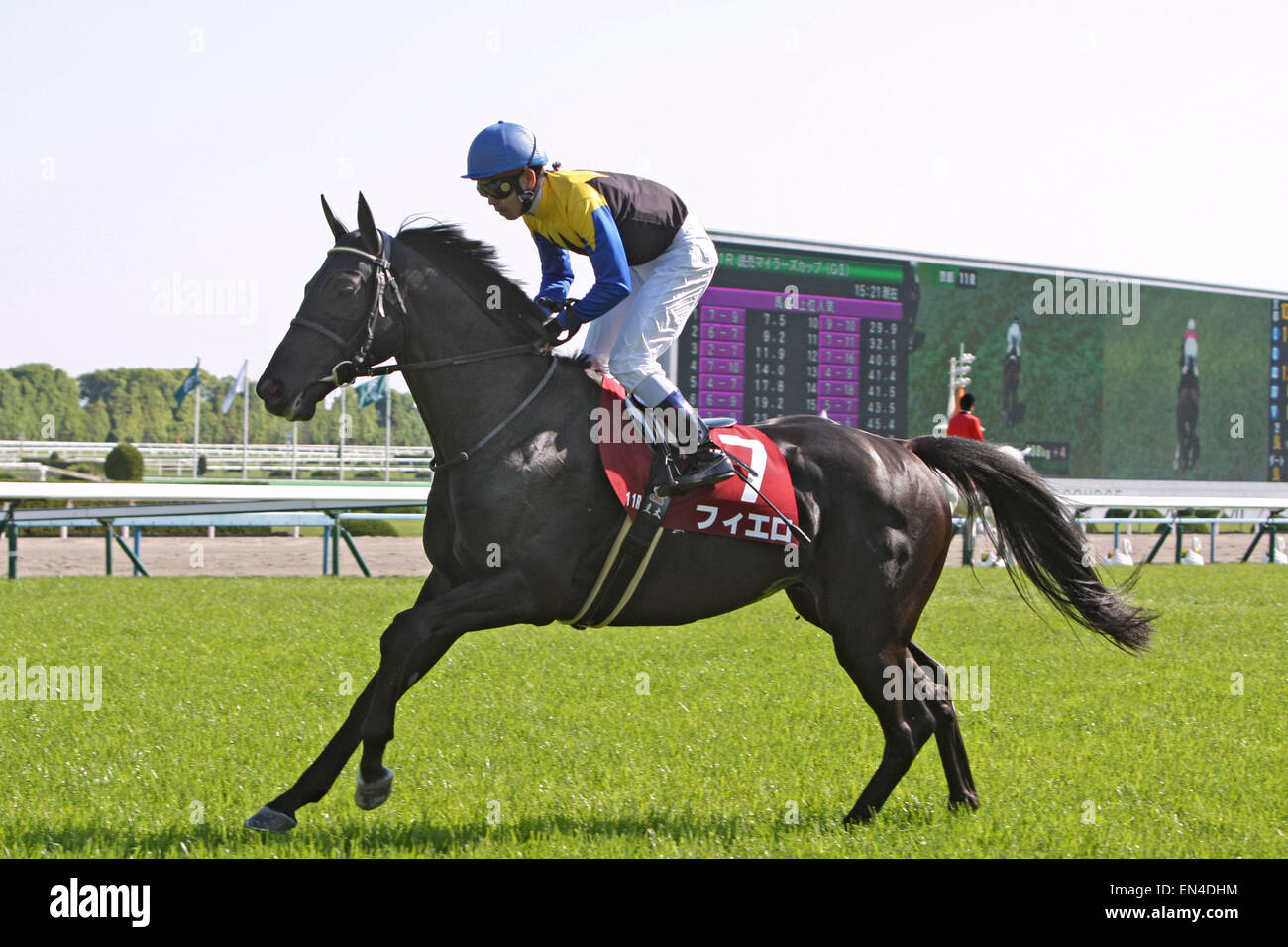 Kyoto, Japan. 26th Apr, 2015. Fiero (Keita Tosaki) Horse Racing : Fiero ...