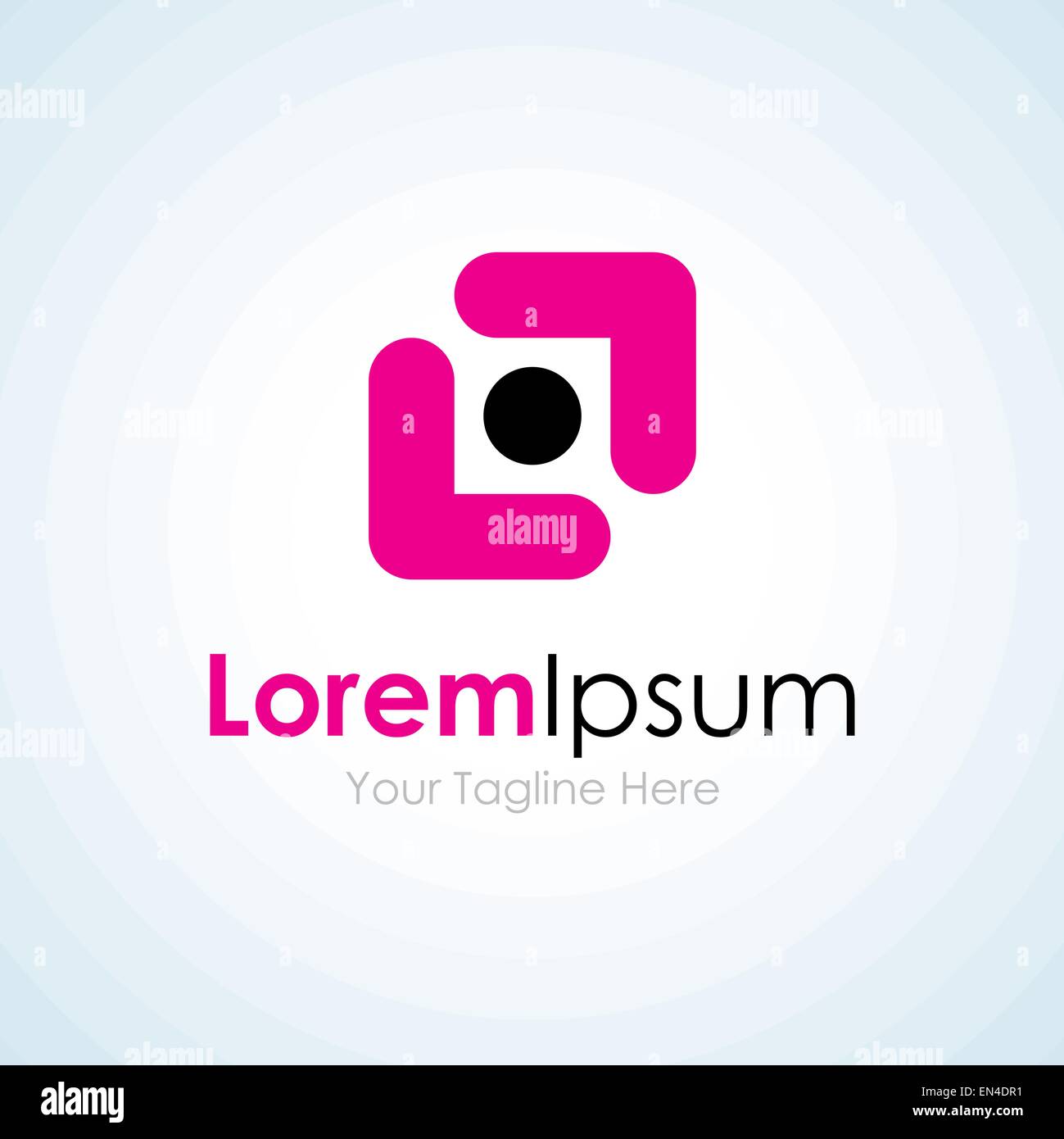 Pink focus square technology business element icon logo Stock Vector ...