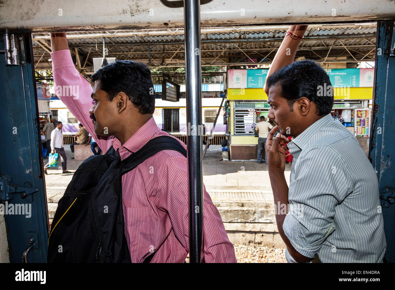 Mumbai India,Asian Railway Station,Western Line,train,commuters,riders ...