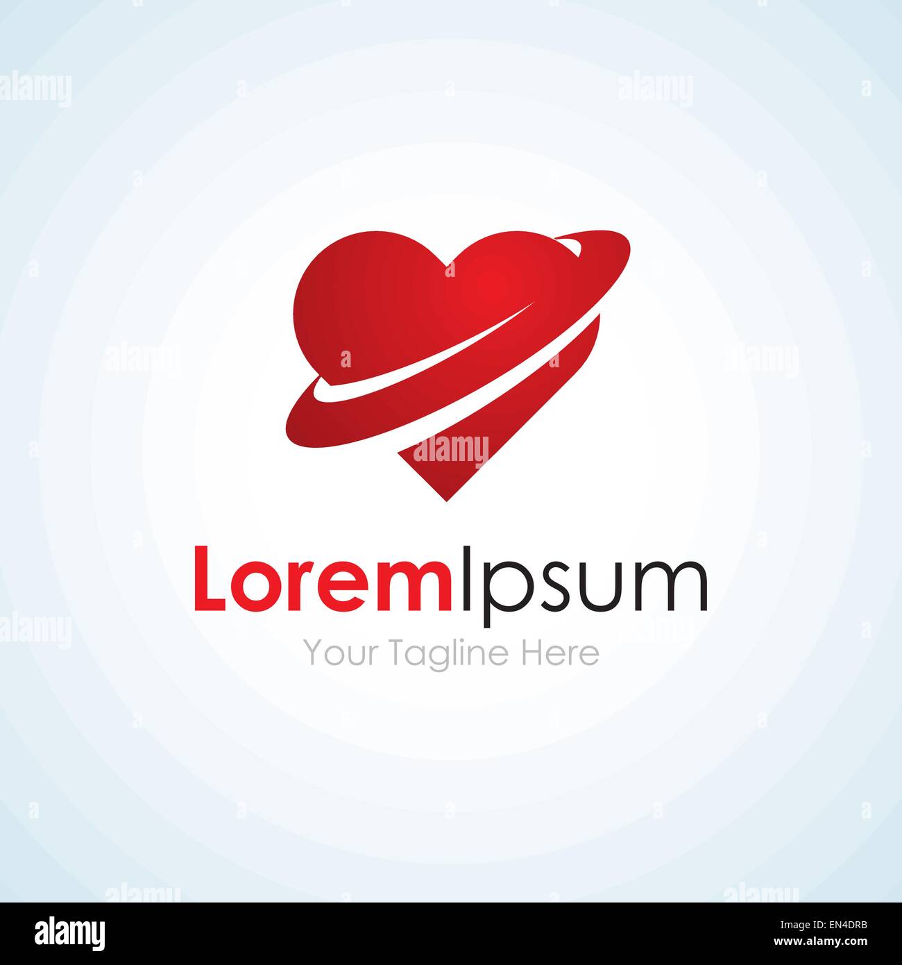 Love world red heart shape emotion business element icon logo Stock ...