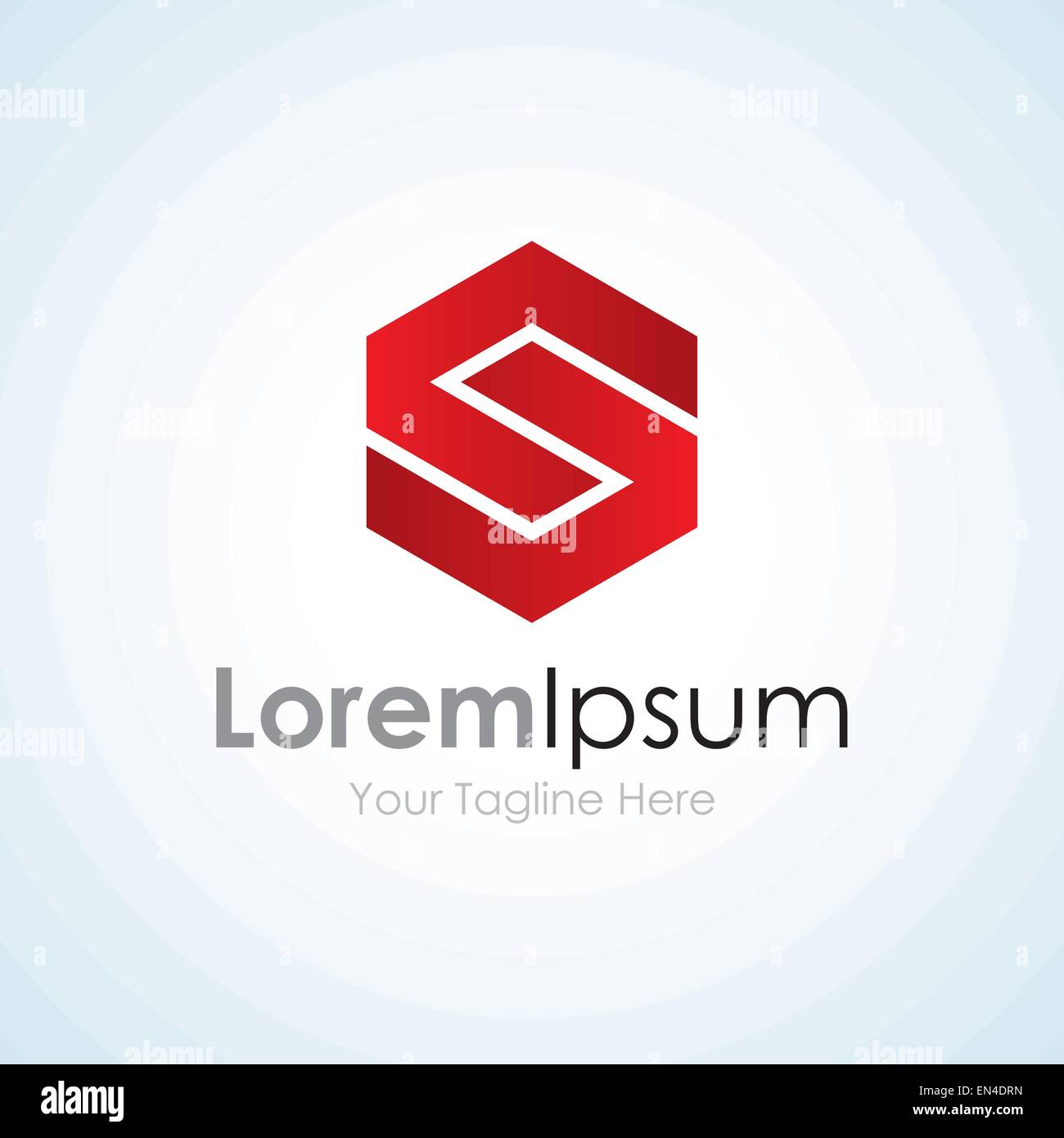 S strong capital red letter business element icon logo Stock Vector ...