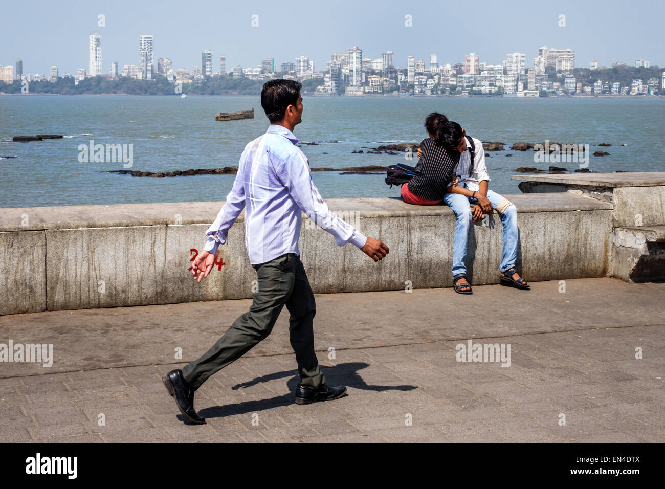 Mumbai India,Indian Asian,Churchgate,Marine Drive,Back Bay water ...