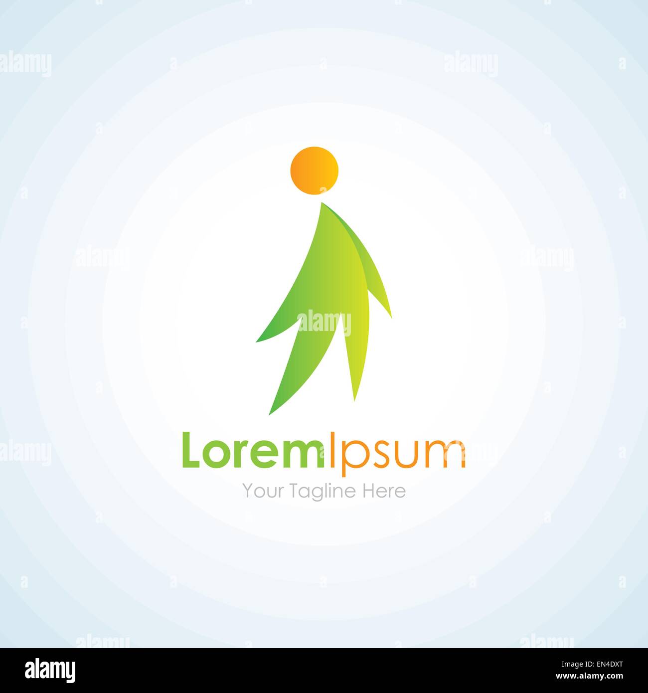 Green success nature man element icons business logo Stock Vector Image ...