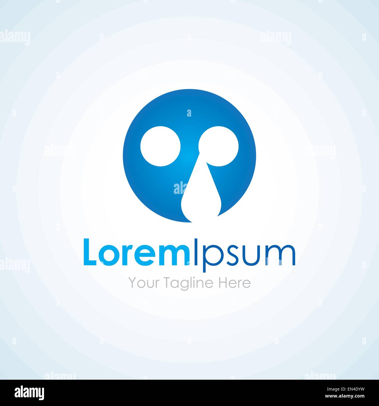 Abstract blue circle face crying element icons business logo Stock ...