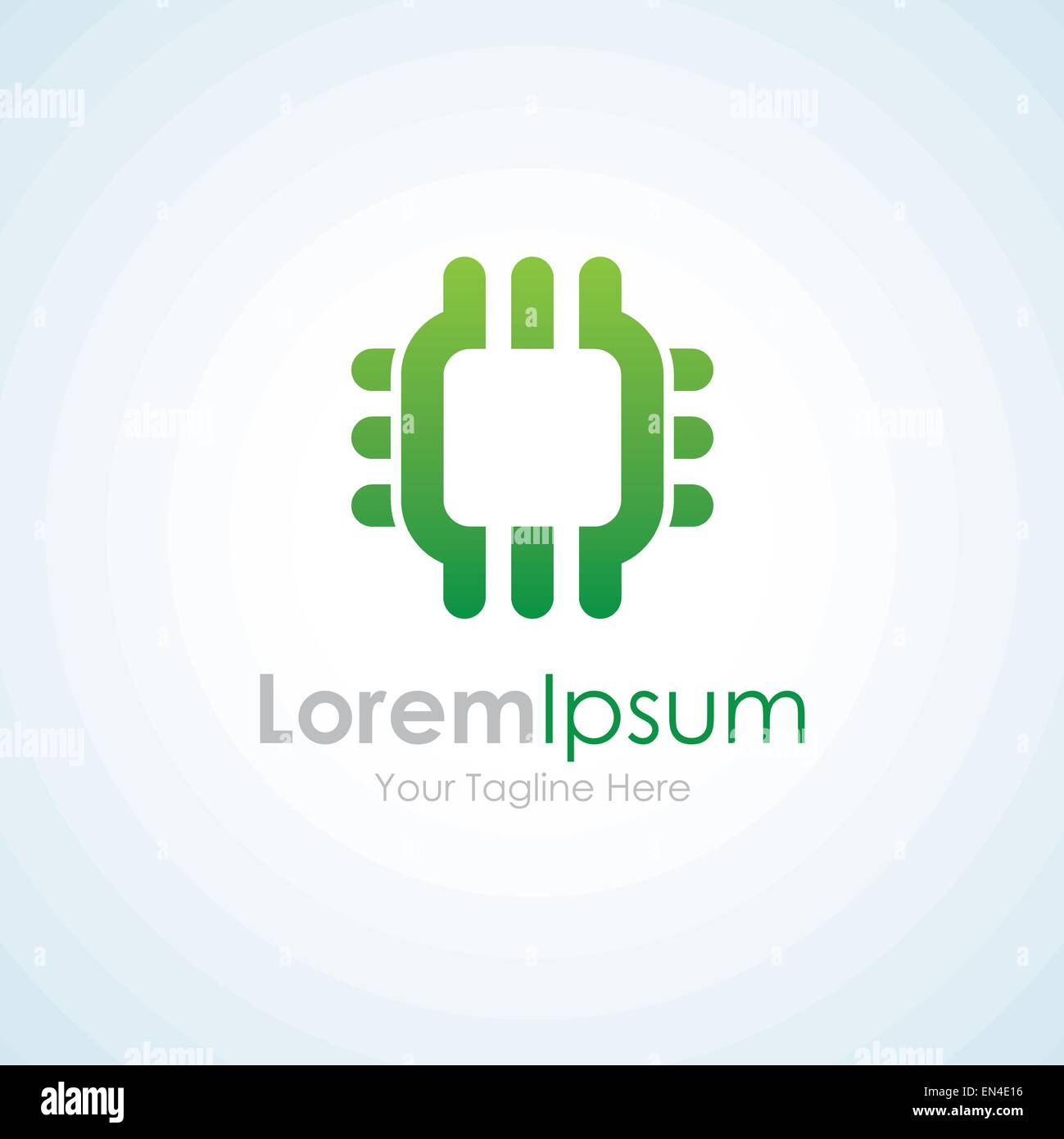 Green chip integrate technology element icons business logo Stock ...