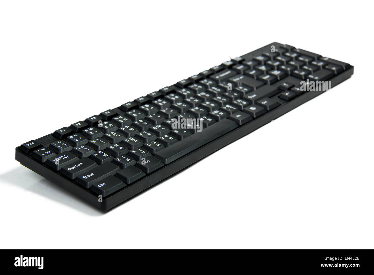 Photo black keyboard keys computer on white backgrond Stock Photo - Alamy