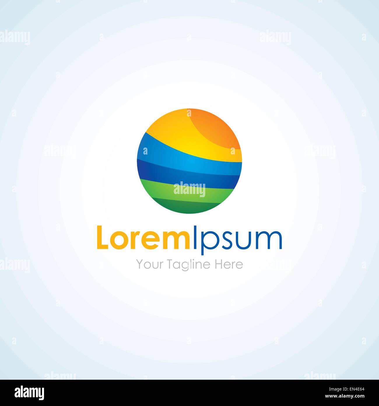 Earth circle sphere breaking colors landscape element icon logo for ...