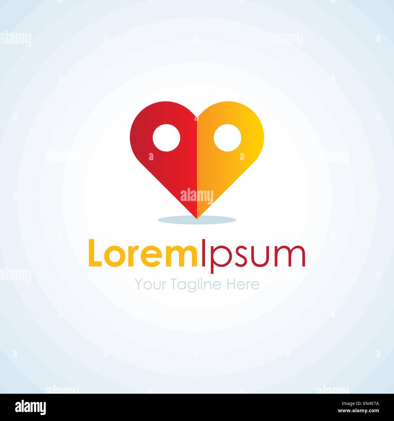 Two sides heart style element icon logo for business Stock Vector Image ...