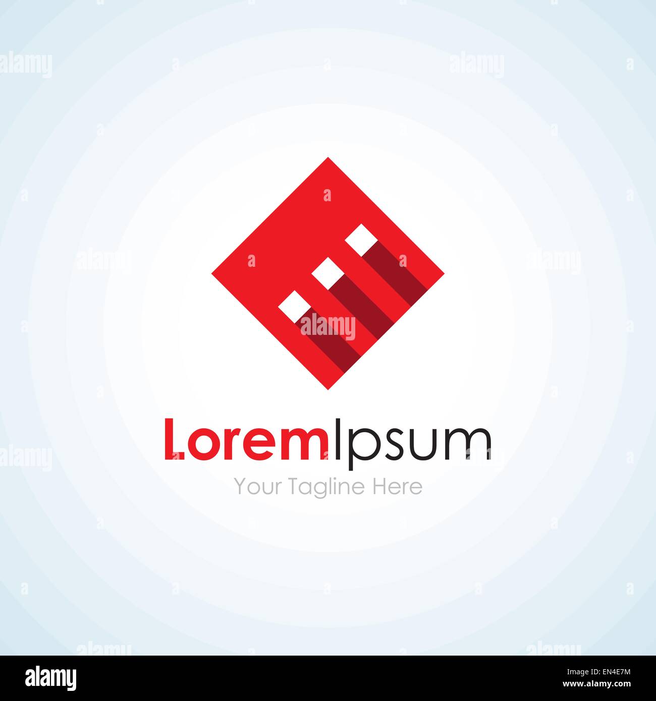 Red abstract tech buzz square elements icon logo Stock Vector Image ...