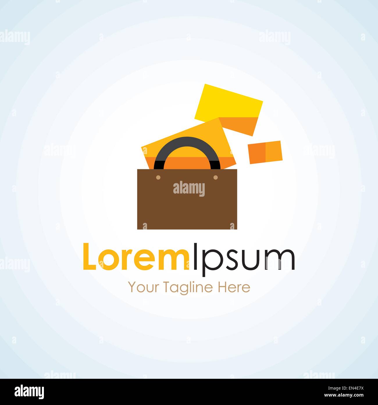 Golden business brown briefcase elements icon logo Stock Vector Image ...