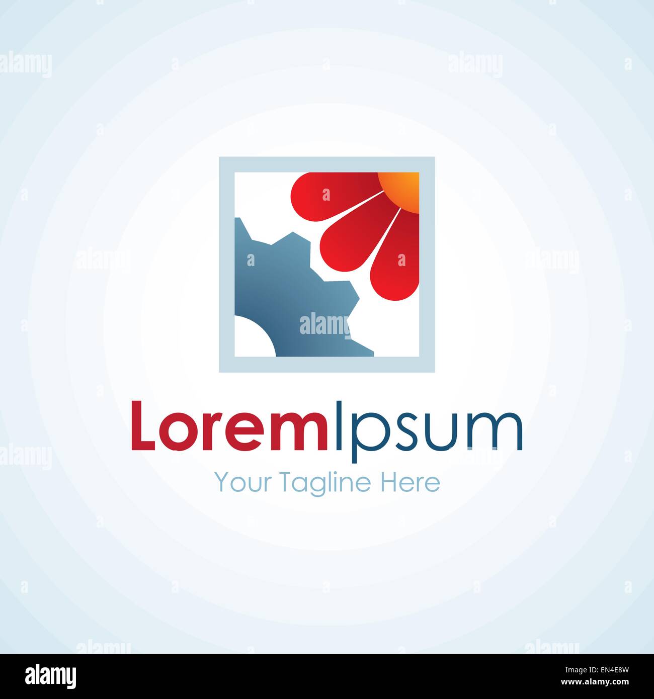 Industry and nature connection graphic design logo icon Stock Vector ...