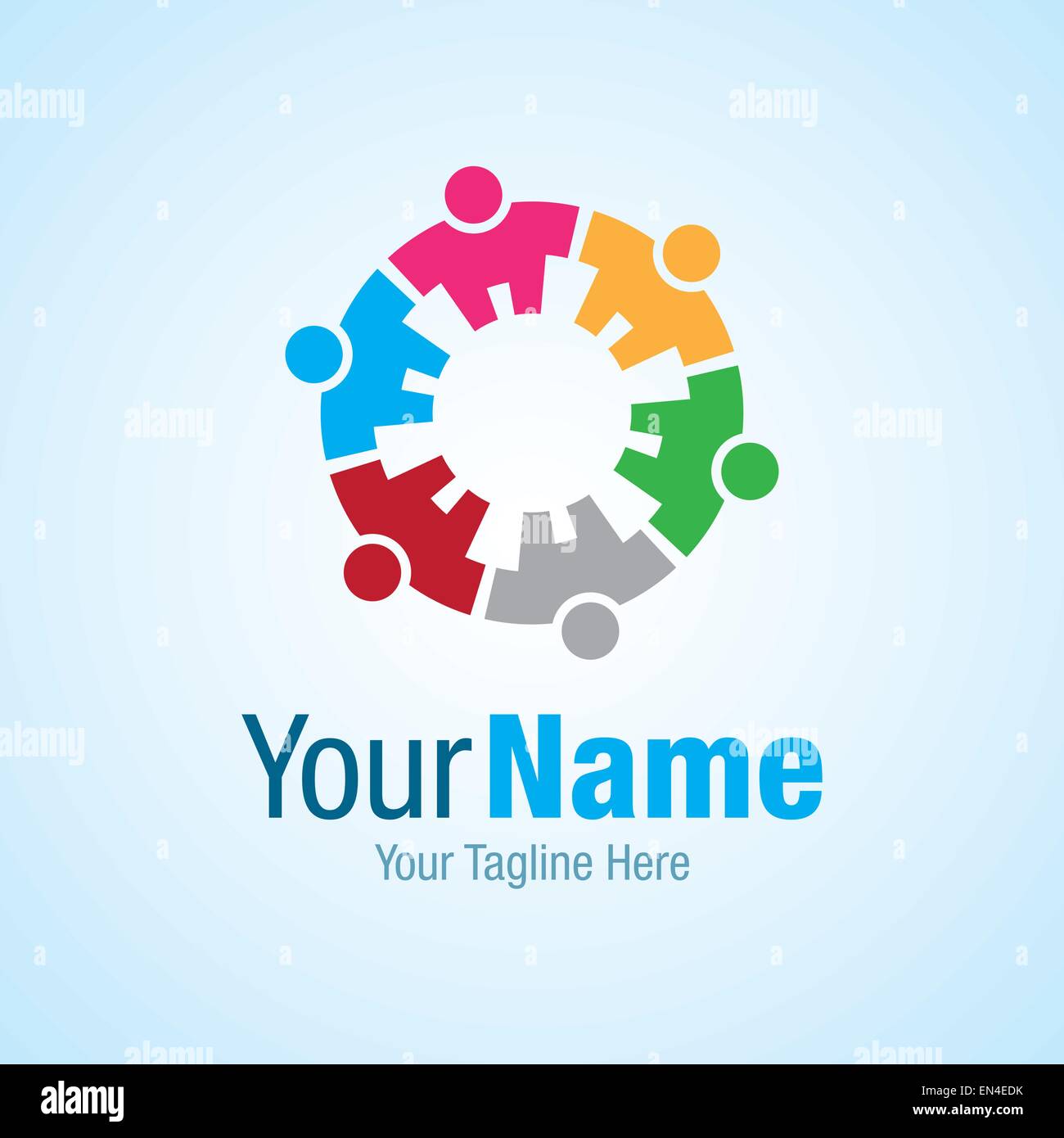 Strong group people circle graphic design logo icon Stock Vector Image ...