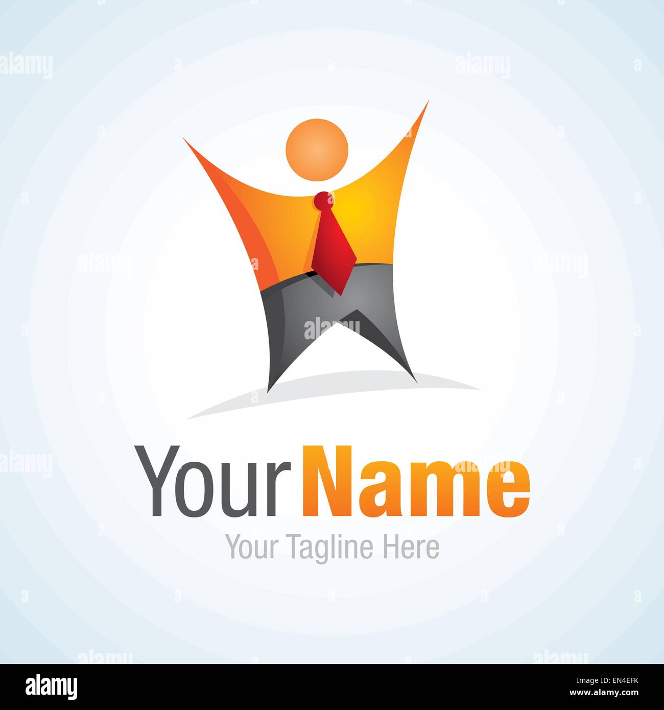 Happy office worker graphic design logo icon Stock Vector Image & Art ...