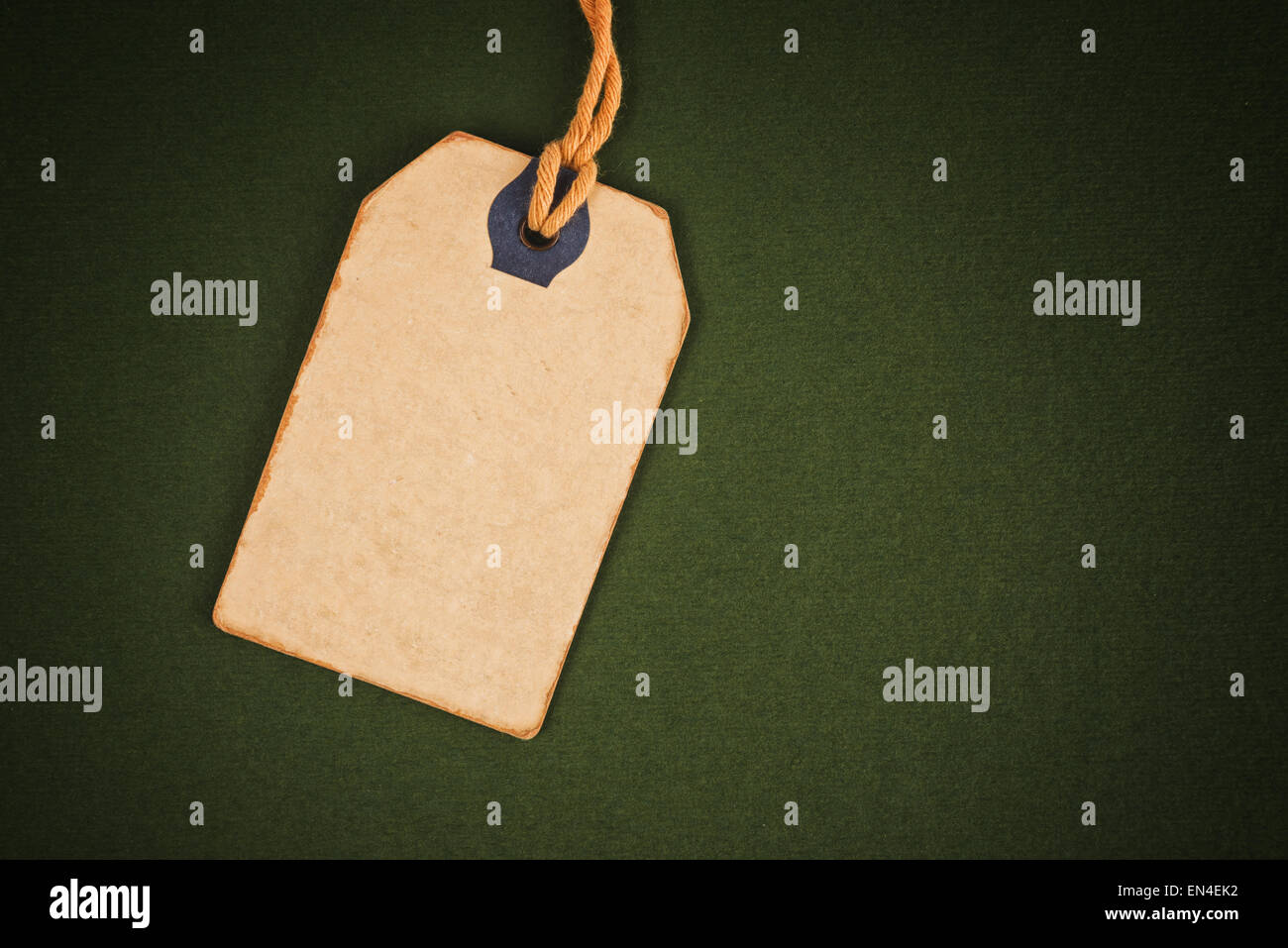 Blank Discount Vintage Price Tag Label as Copy Space on Green Grunge ...