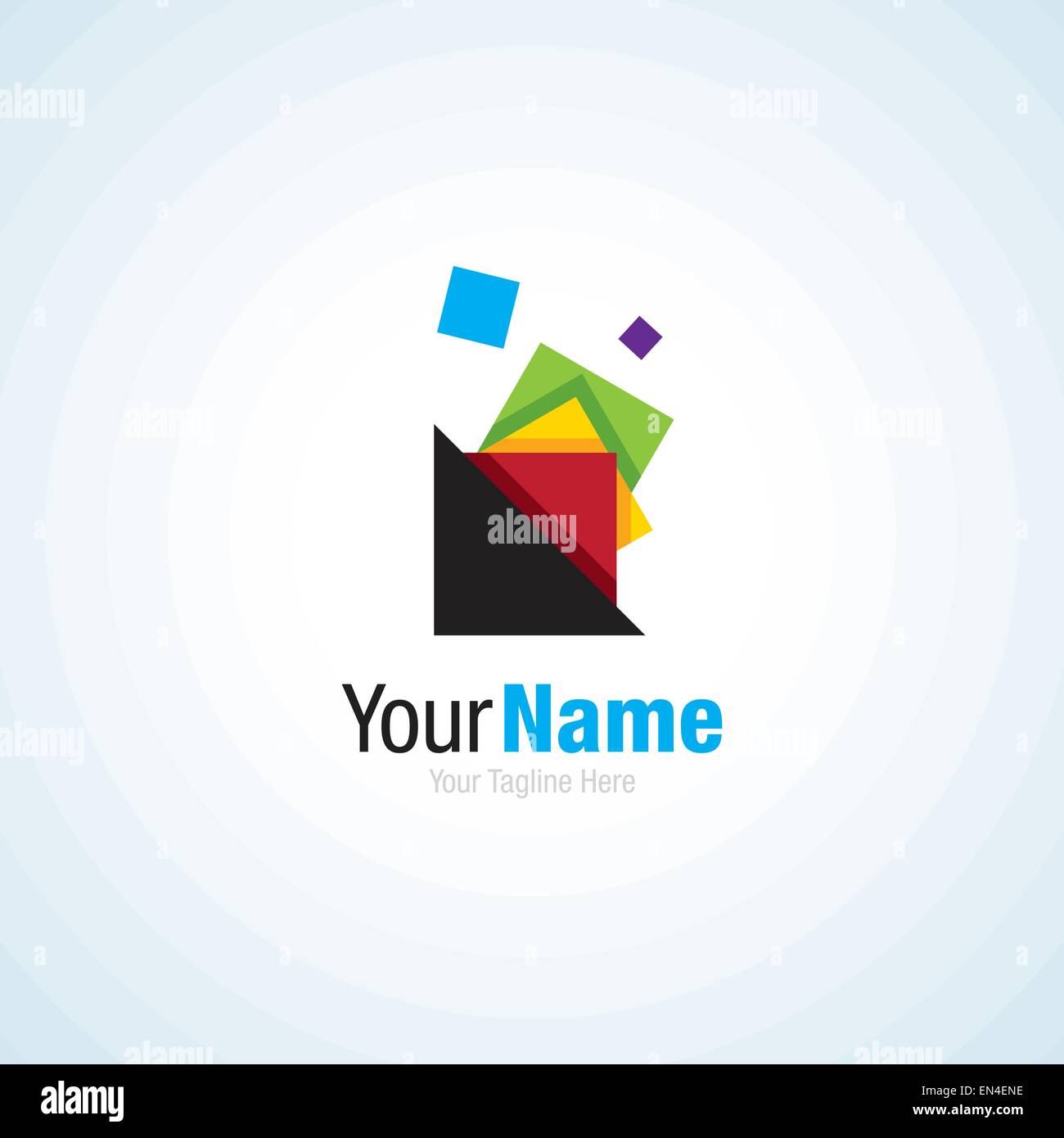 Colorful shape collector business idea shape simple icon logo Stock ...