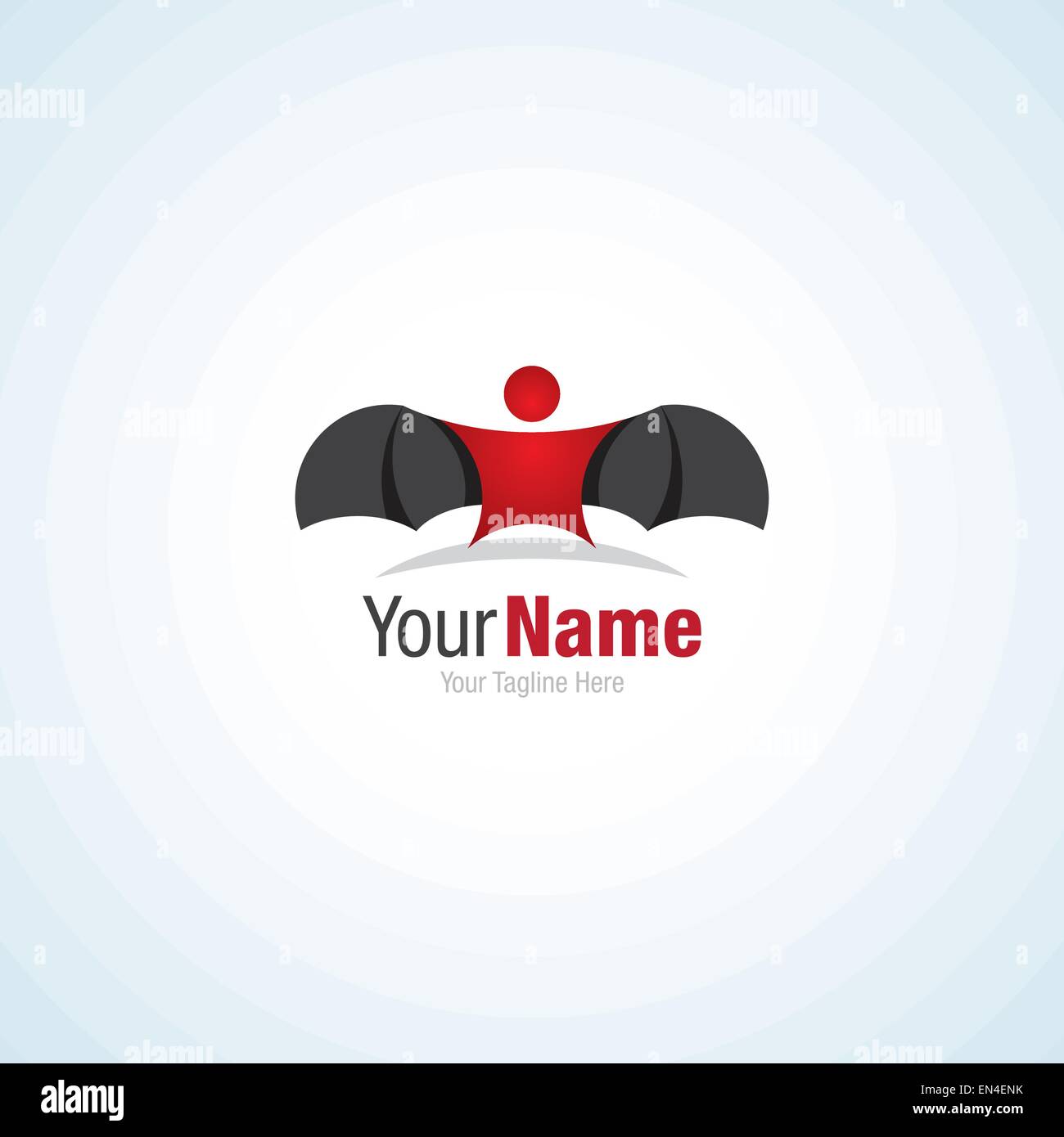 Batman man with black wings simple scary business icon logo Stock ...