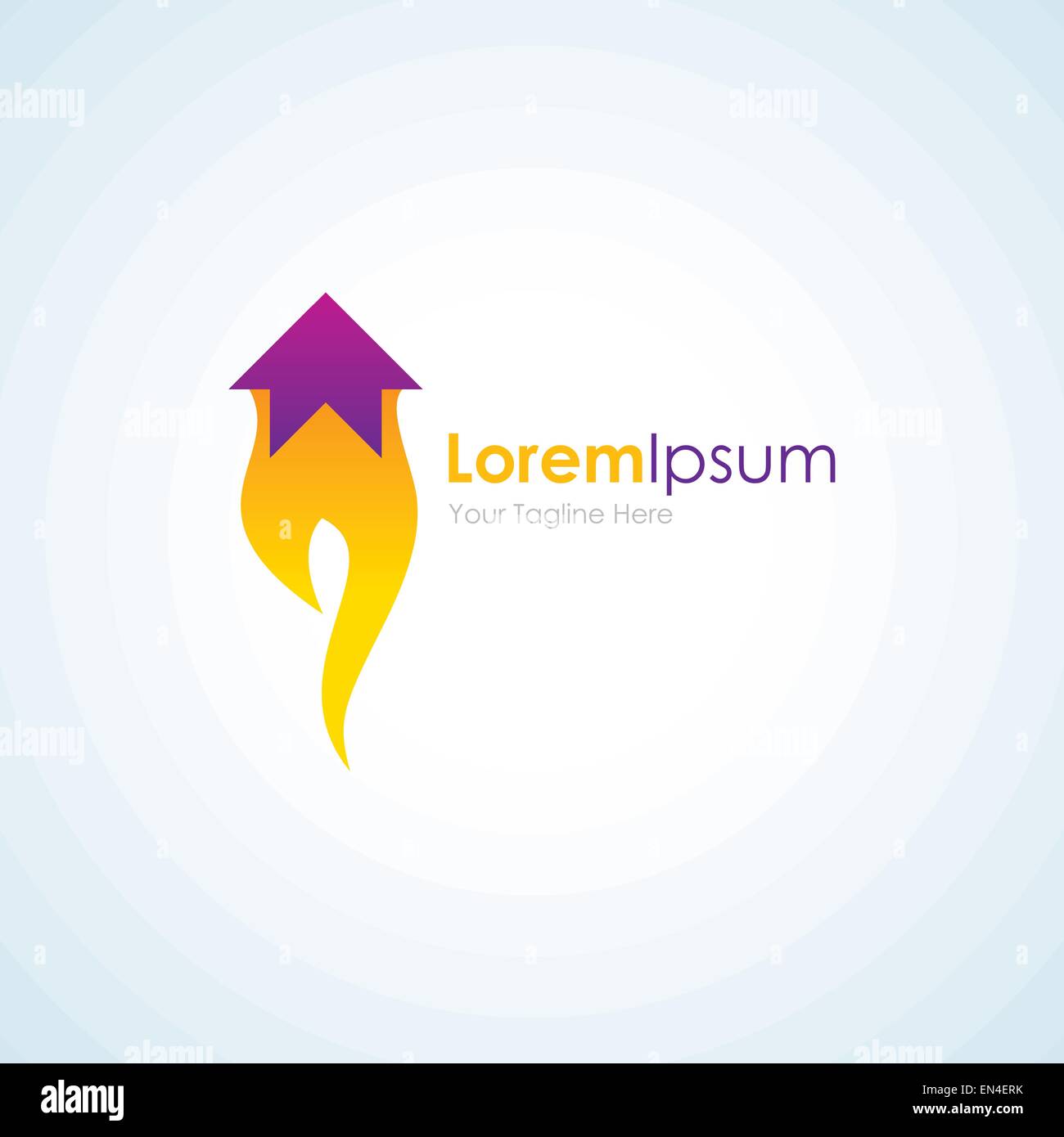 Arrow on fire burning in flames simple business icon logo Stock Vector ...