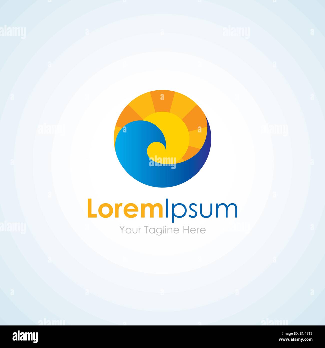 Perfect holiday weather time wave pattern simple business icon logo ...