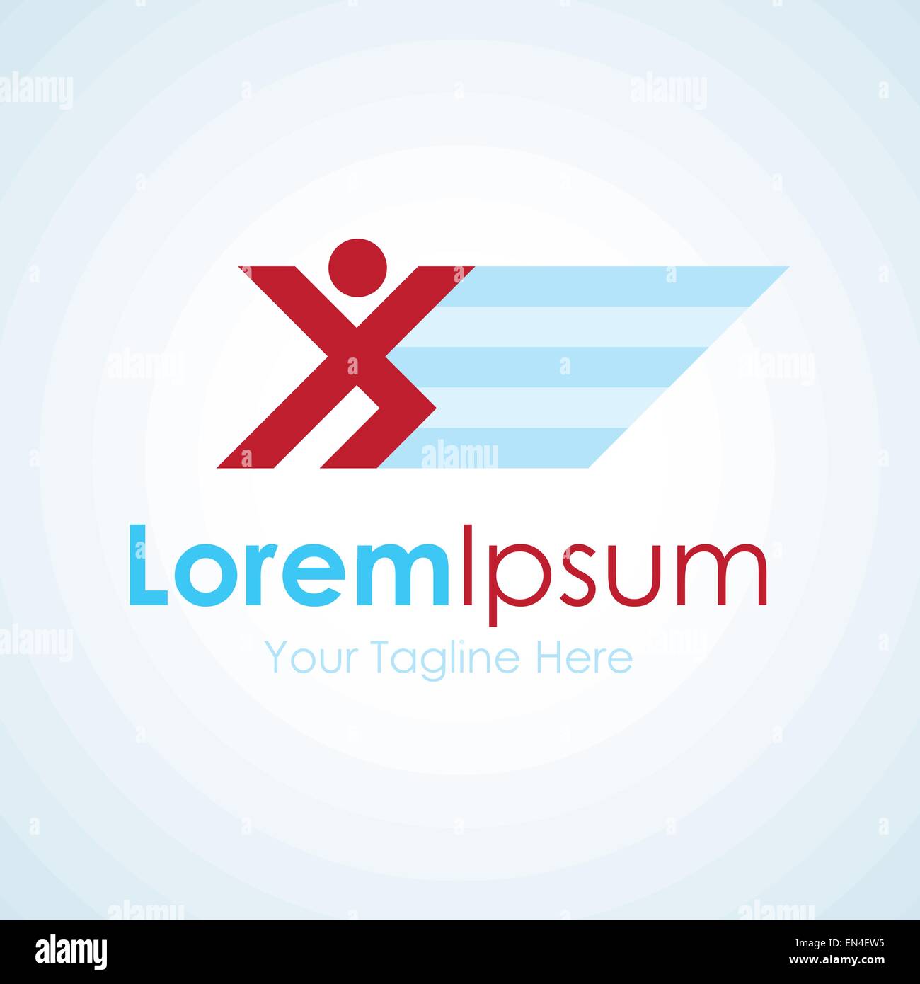 Abstract man running forward simple business icon logo Stock Vector ...