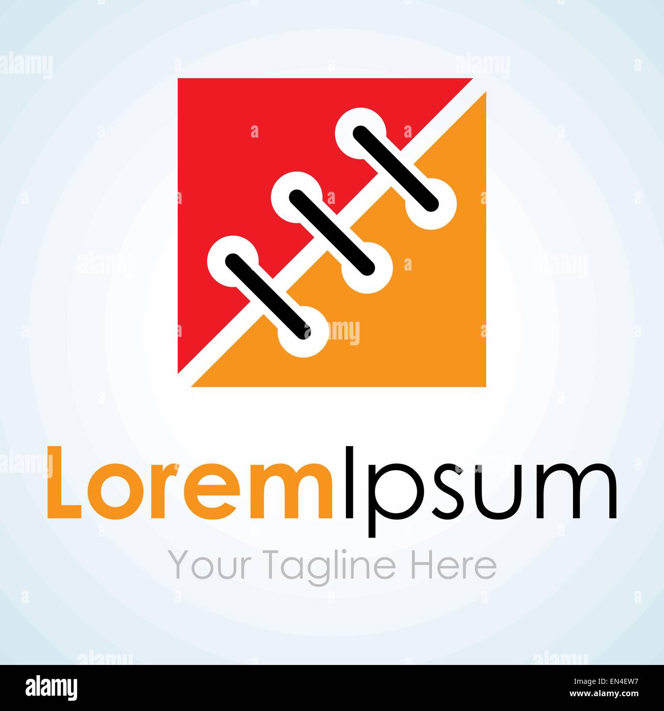 Two opposites three stitches simple business icon logo Stock Vector ...