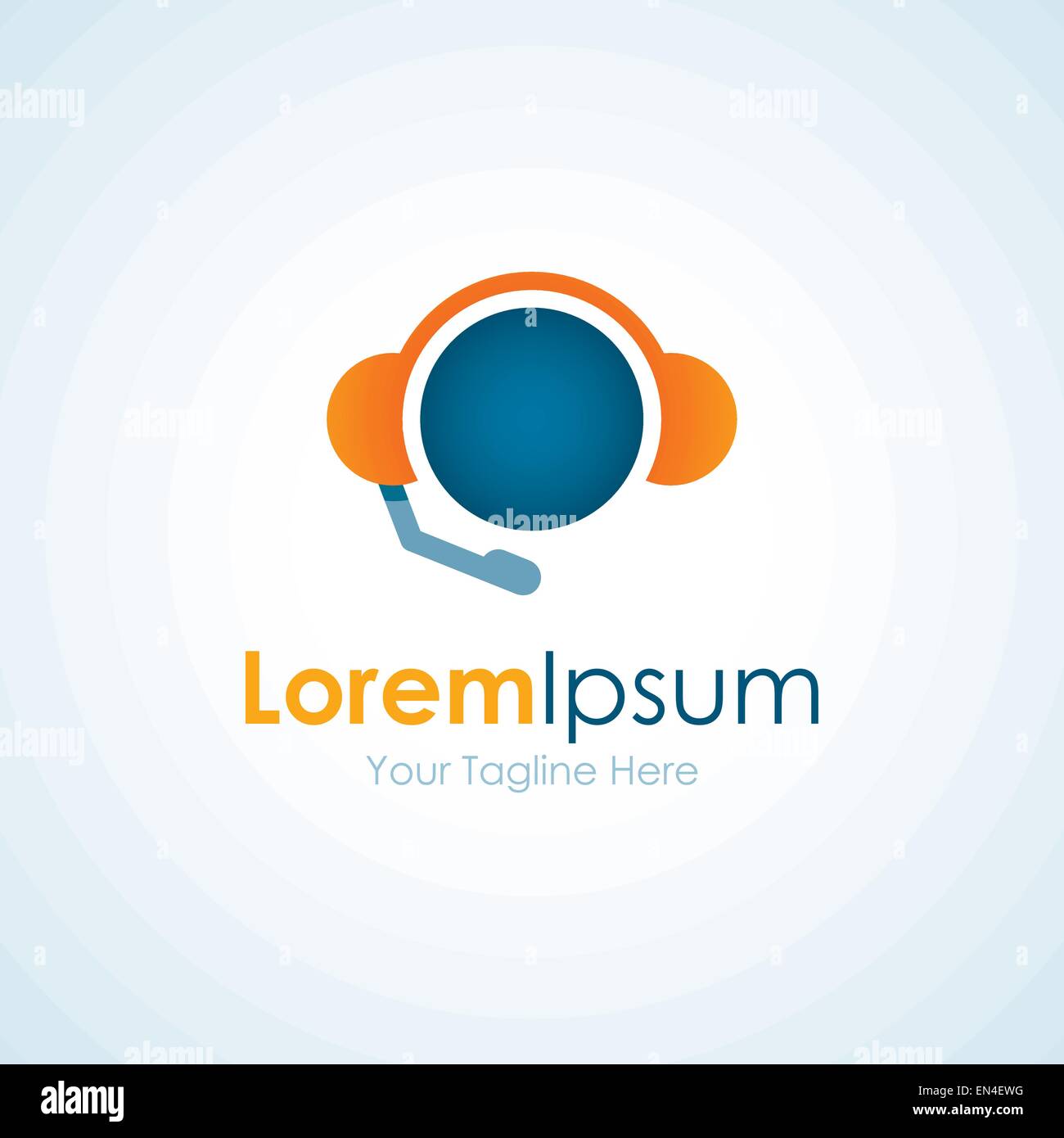 Man with headphones and microphone simple business icon logo Stock ...
