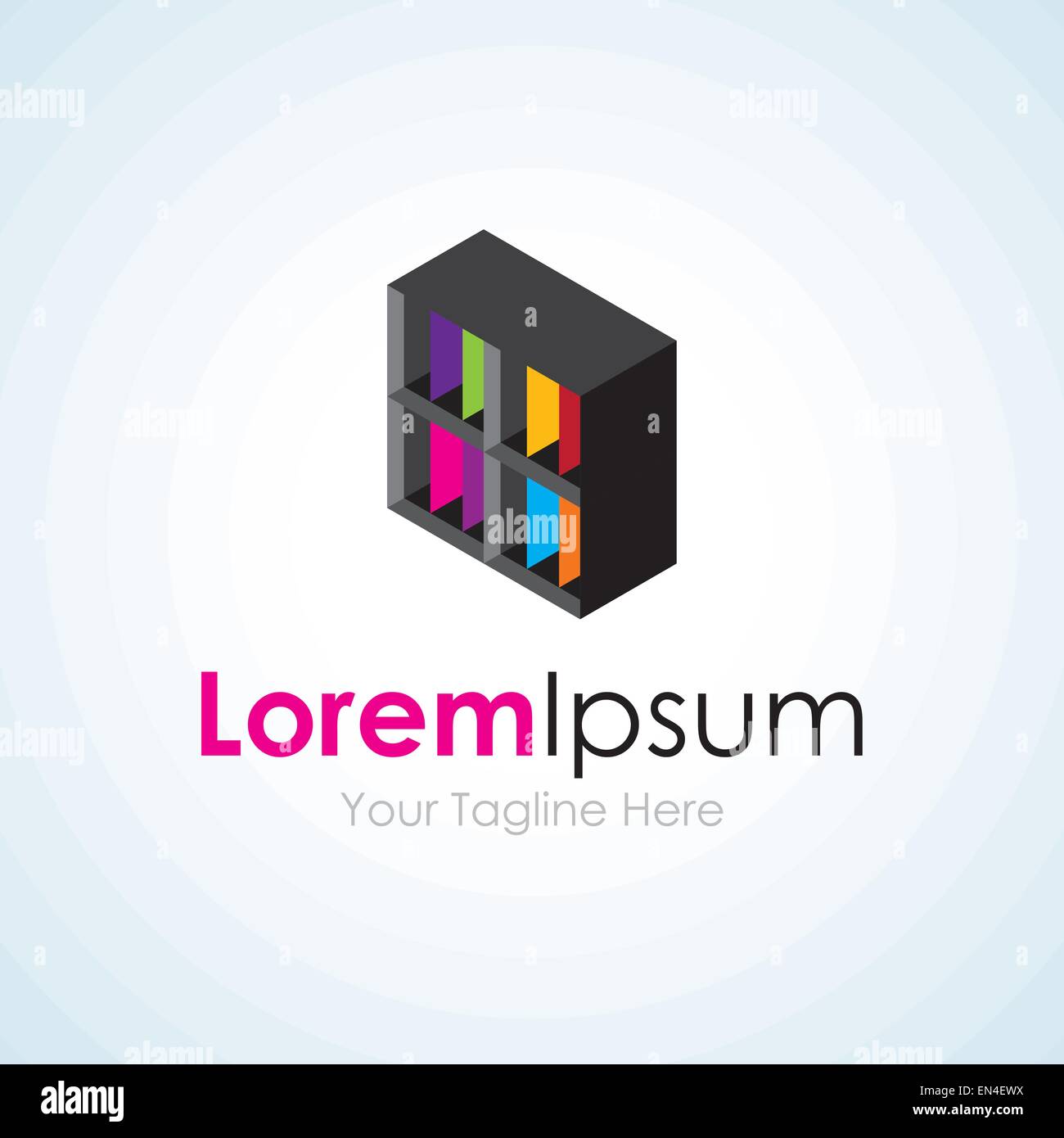 Black information data box cube simple business icon logo Stock Vector ...