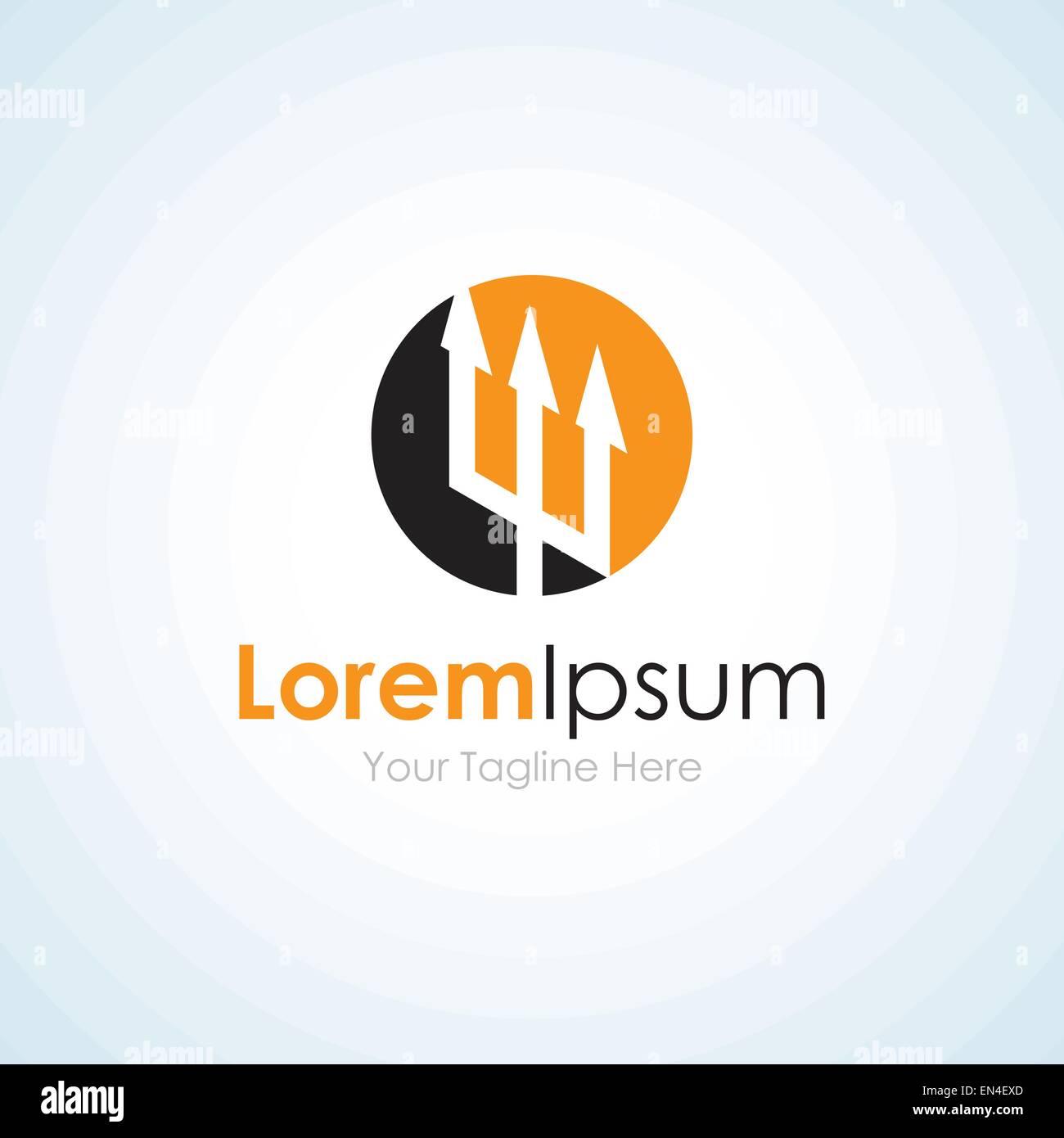 Sharp trident strong character circle simple business icon logo Stock ...