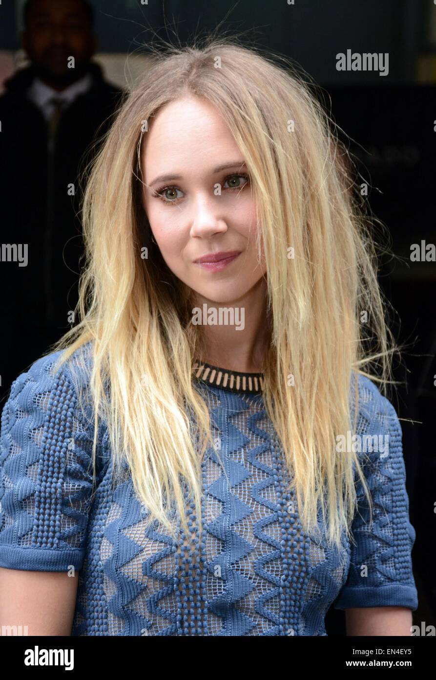 New York, NY, USA. 27th Apr, 2015. Juno Temple at HuffPost Live out and ...