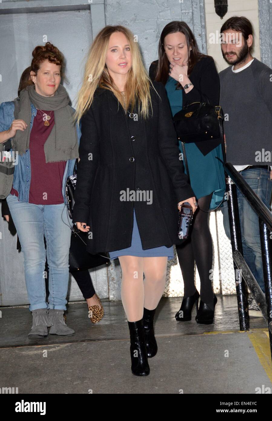 New York, NY, USA. 27th Apr, 2015. Juno Temple at HuffPost Live out and ...