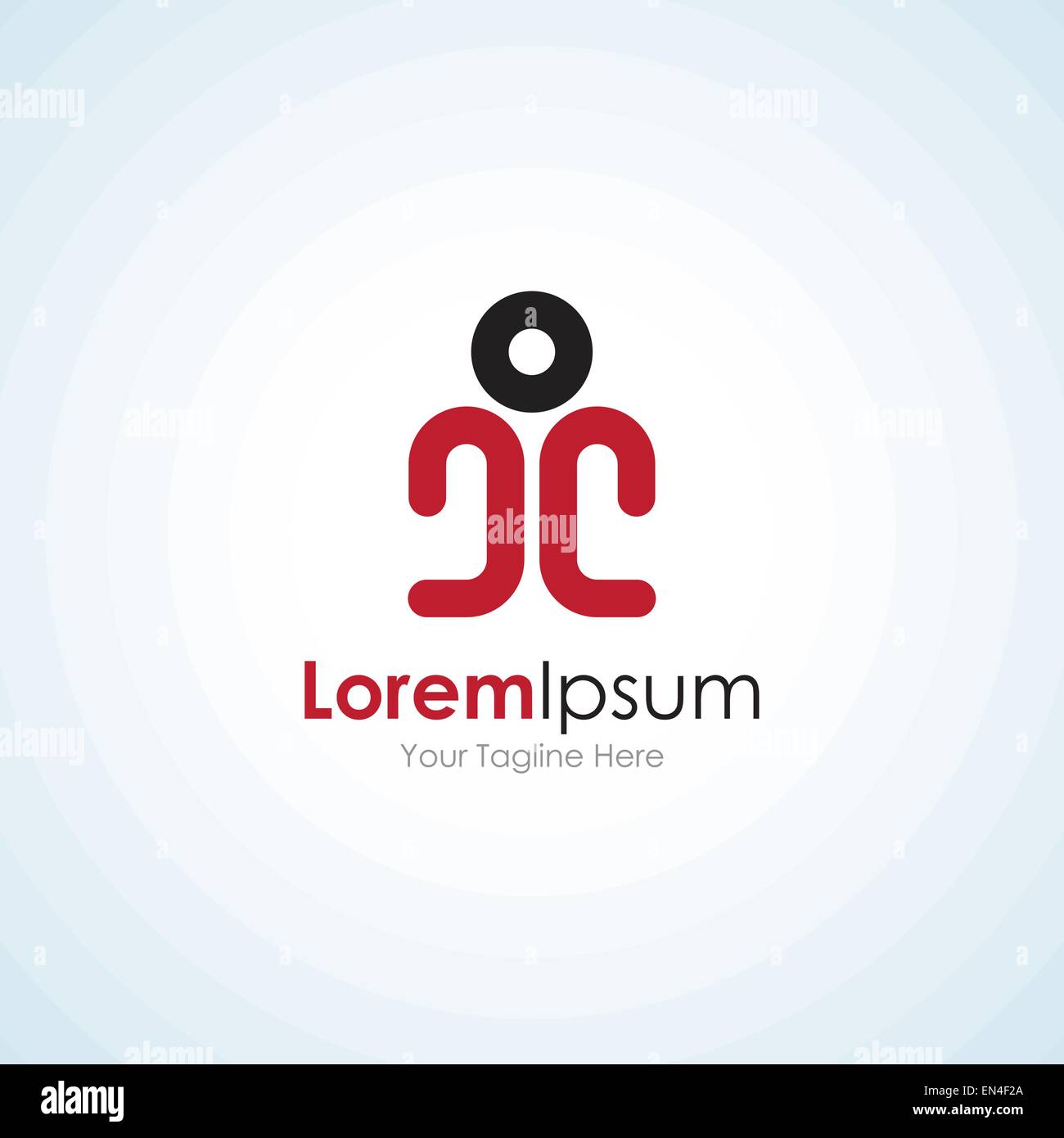 Red leader standing confident simple business icon logo Stock Vector ...