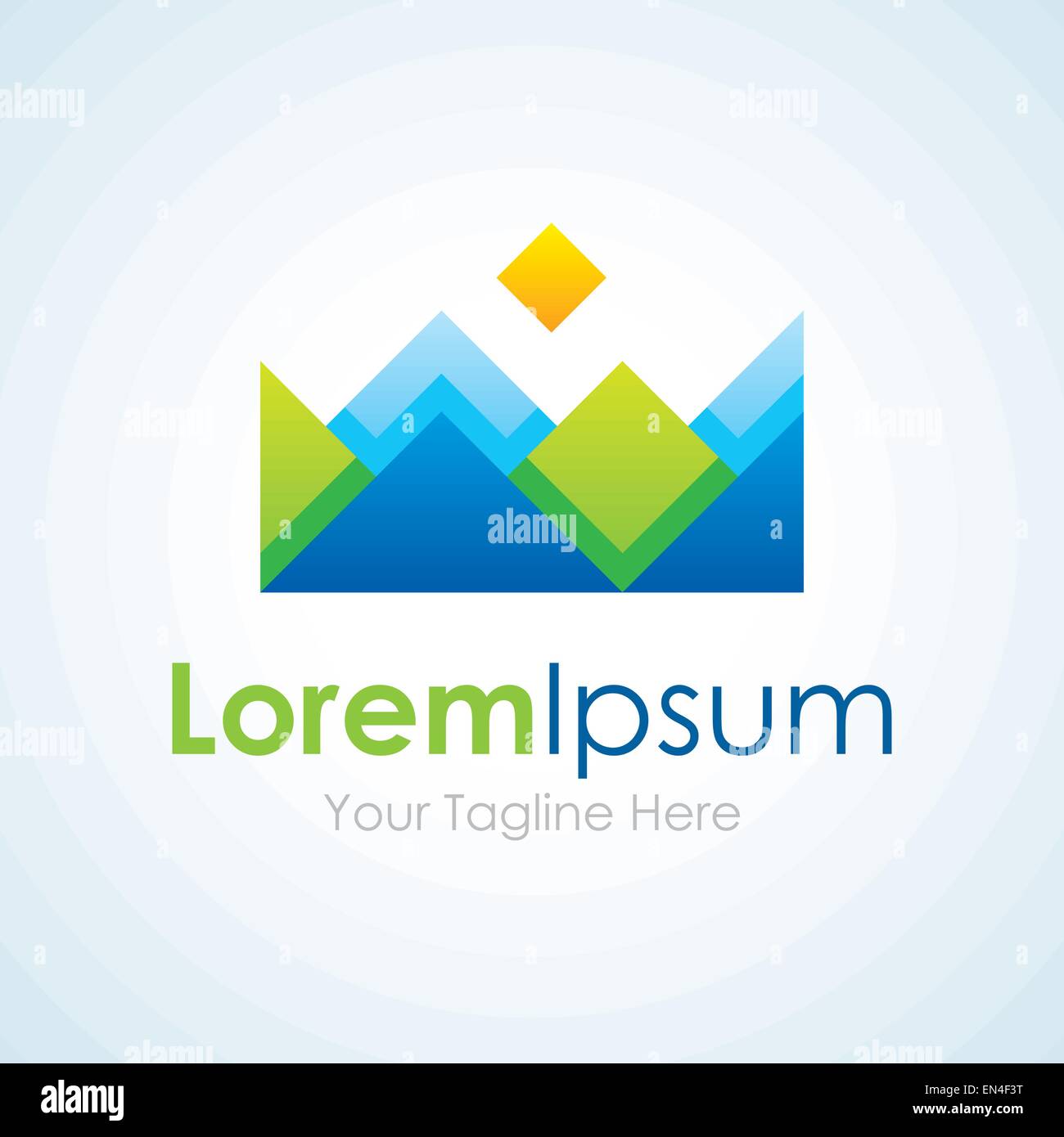 Geometric pictogram nature landscape simple business icon logo Stock ...