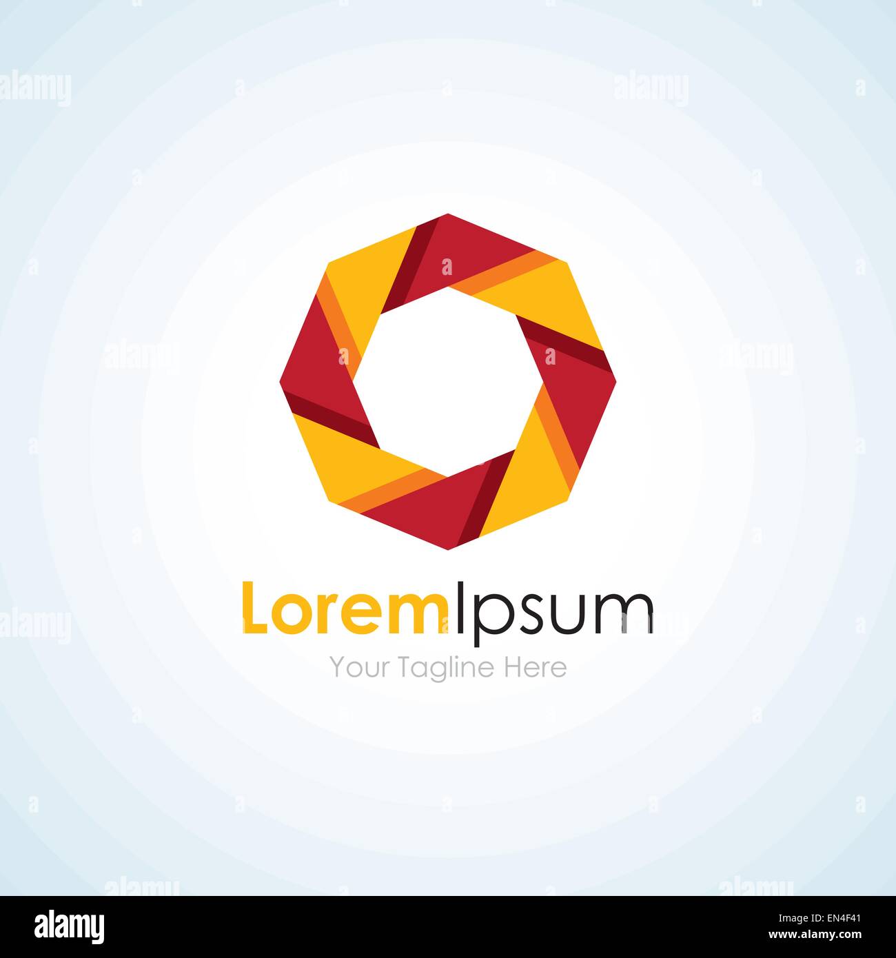 Togetherness red and yellow circle simple business icon logo Stock ...