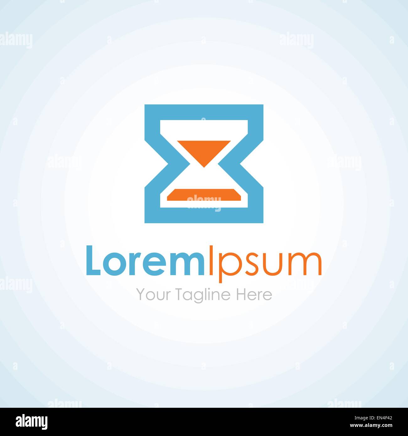 Sand clock time half full simple business icon logo Stock Vector Image ...