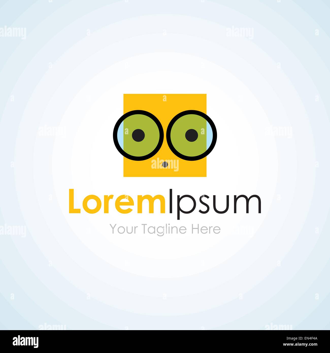 Feeling confused cute smiling face simple business icon logo Stock ...