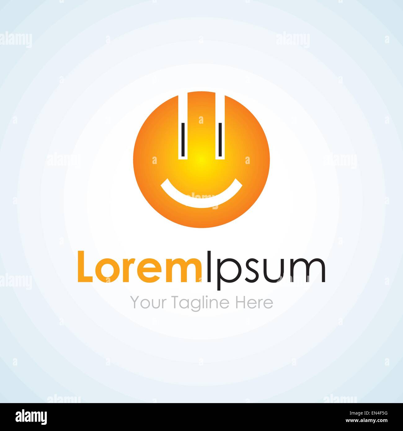 Happy smiling face cute simple business icon logo Stock Vector Image ...