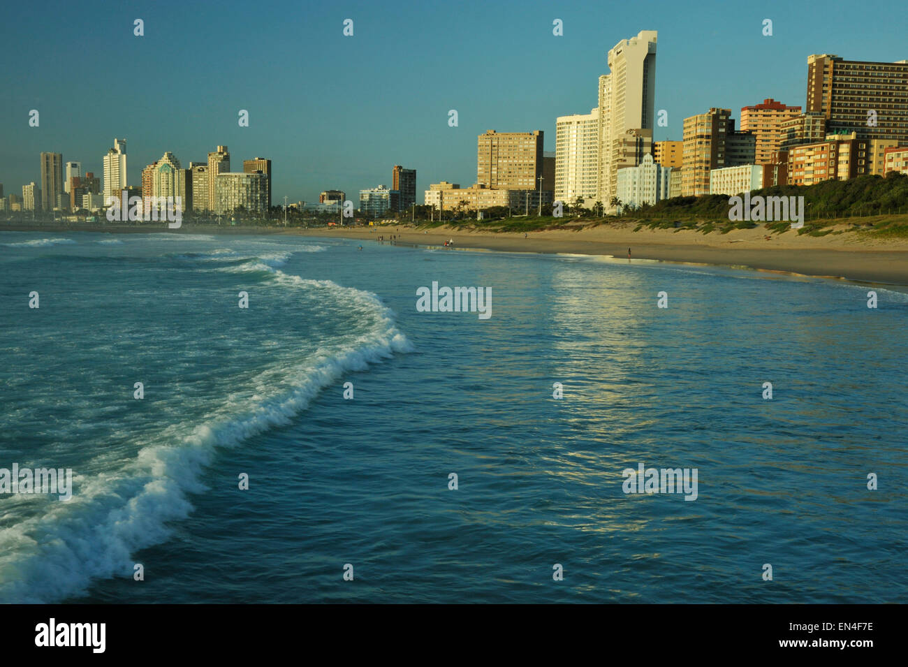 Durban, KwaZulu-Natal, South Africa, landscape, hotels and apartments ...