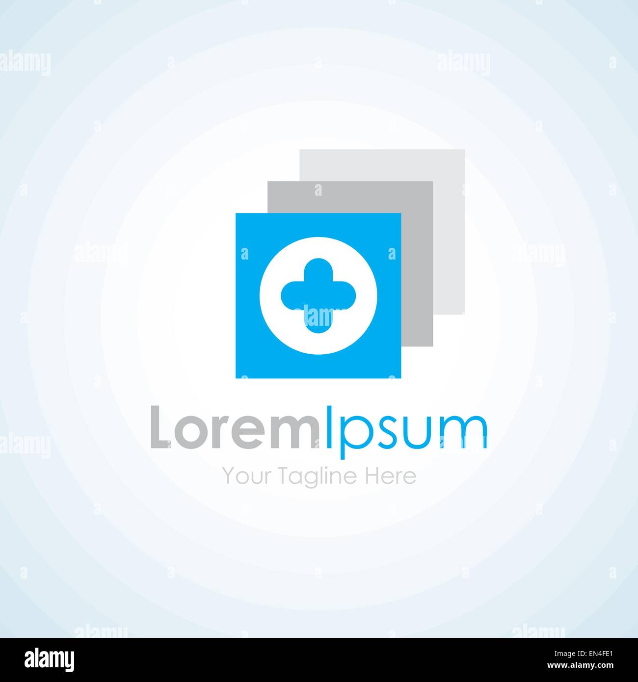 Blue health cross button simple business icon logo Stock Vector Image ...