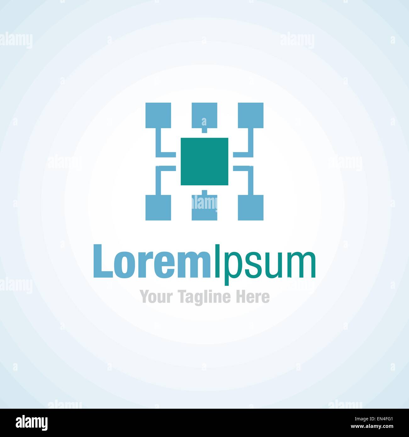 Tech circuit board integrated technology bridge simple business icon ...